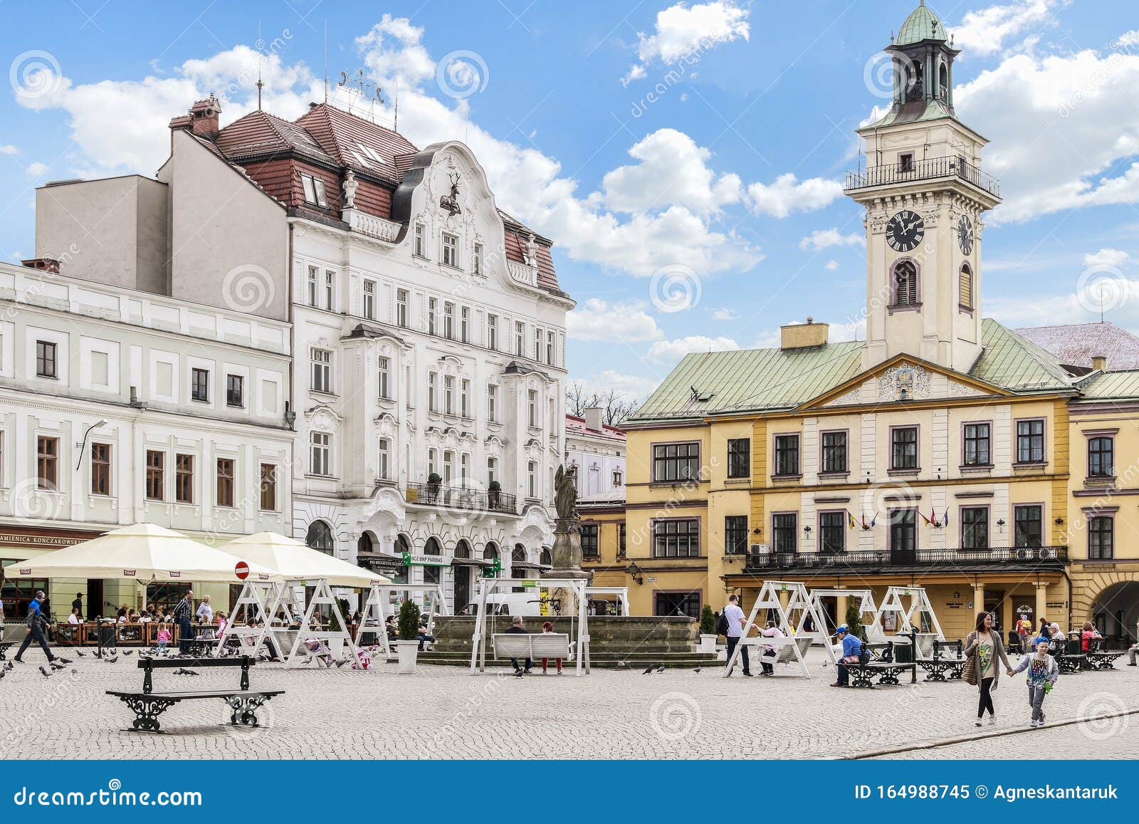 CIESZYN, POLAND - APRIL 16,2016: the Main Market Square Editorial Image ...