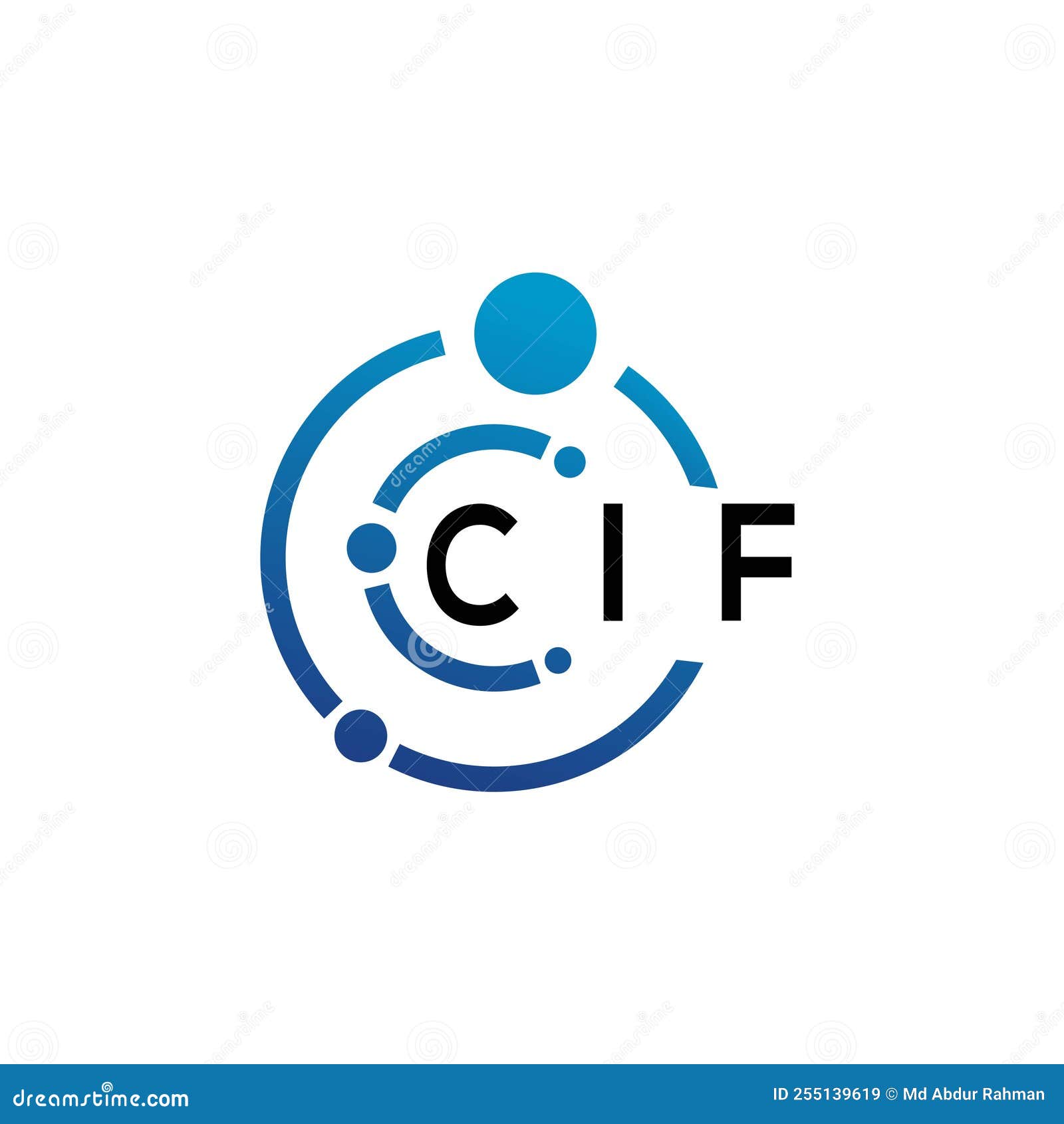 CIF Letter Logo Design on White Background. CIF Creative Initials ...