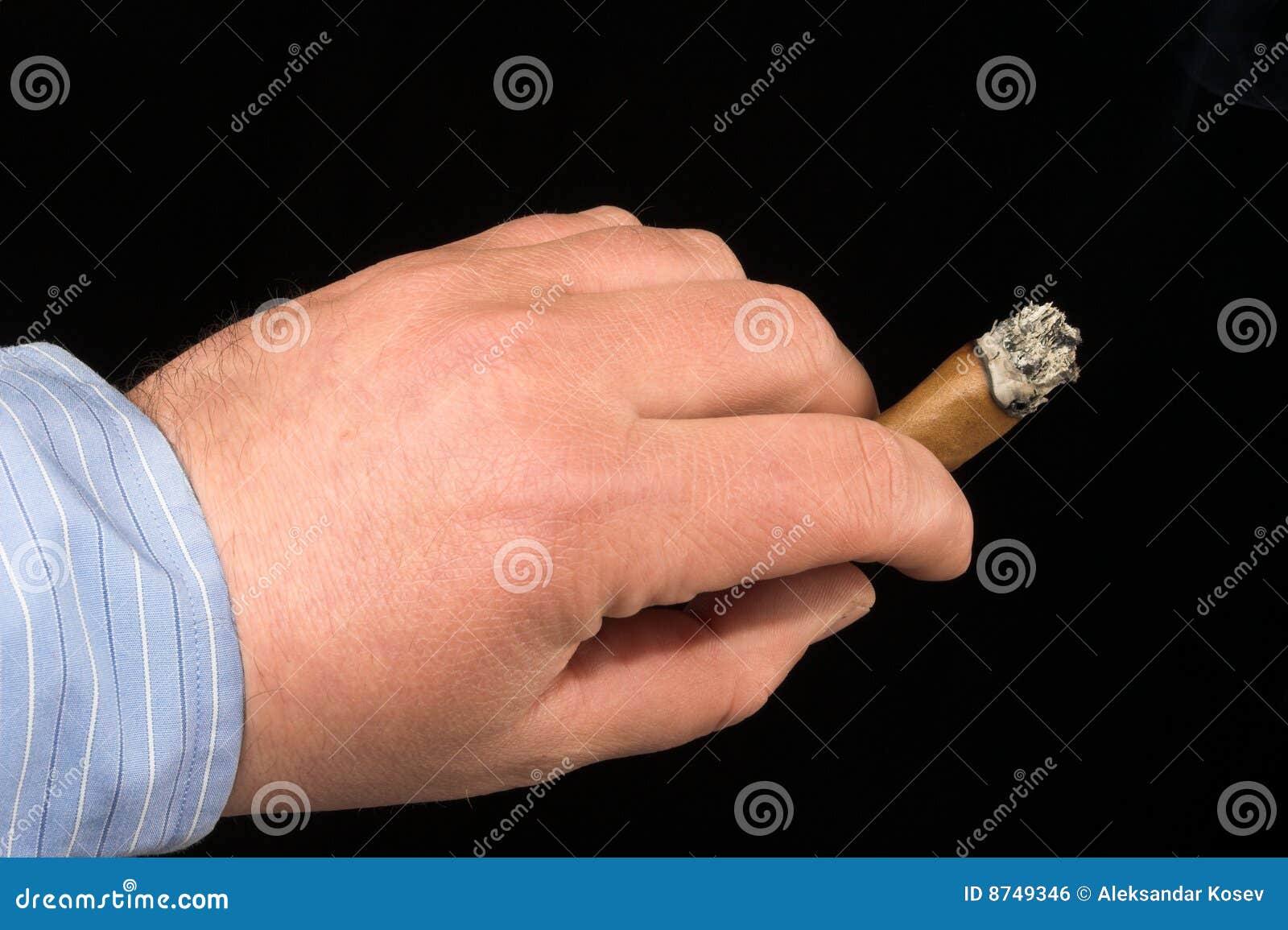 Cigar stock photo. Image of tobacco, hand, smoke, cigar - 8749346