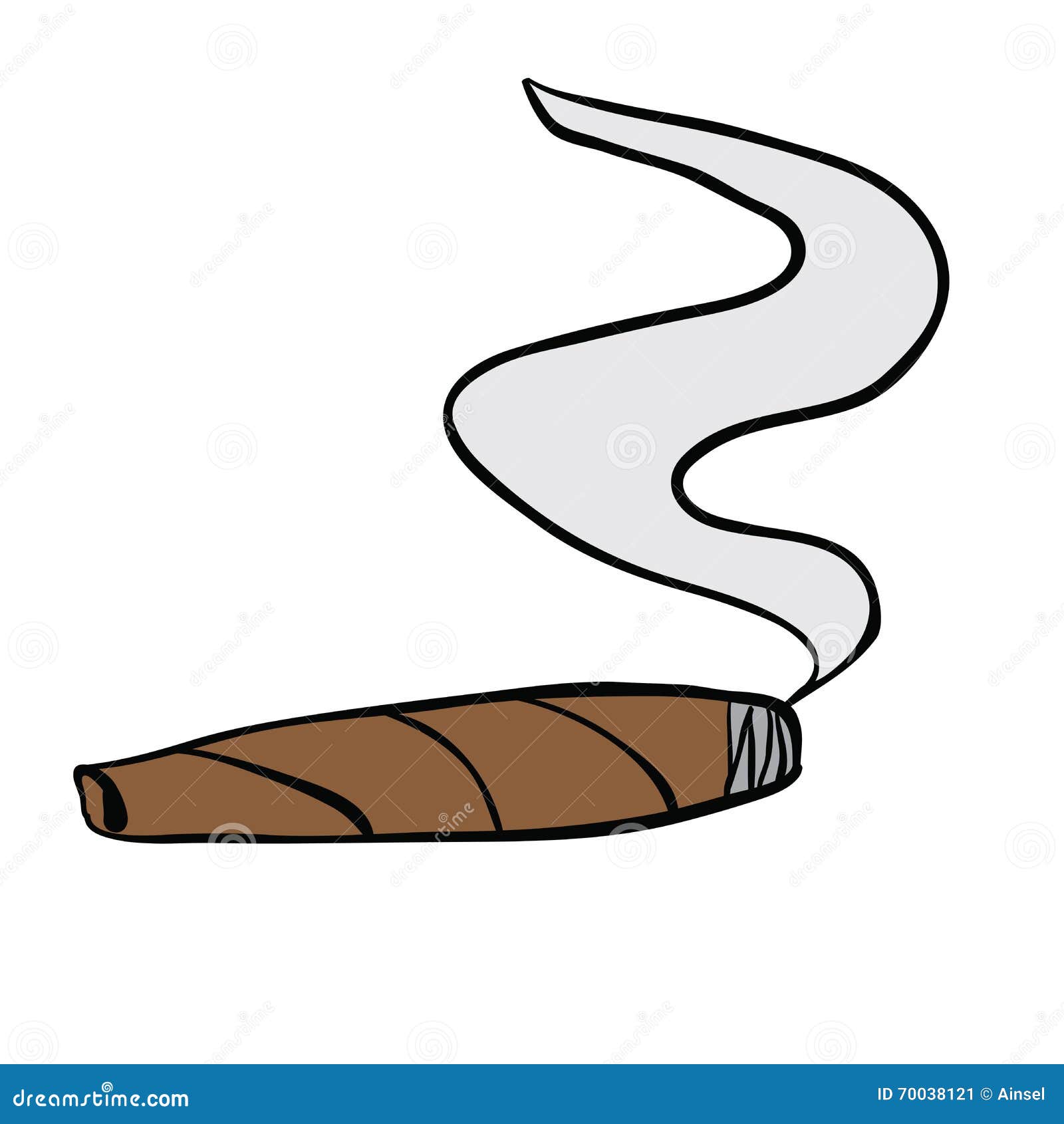 Cigar stock vector. Illustration of cancer, rolled, illness - 70038121