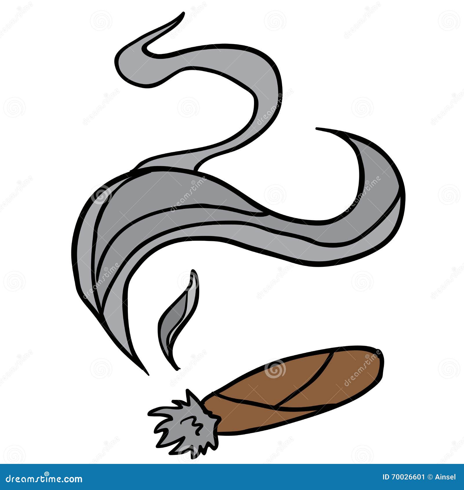 Cigar stock vector. Illustration of leaf, tobacco, burning - 70026601