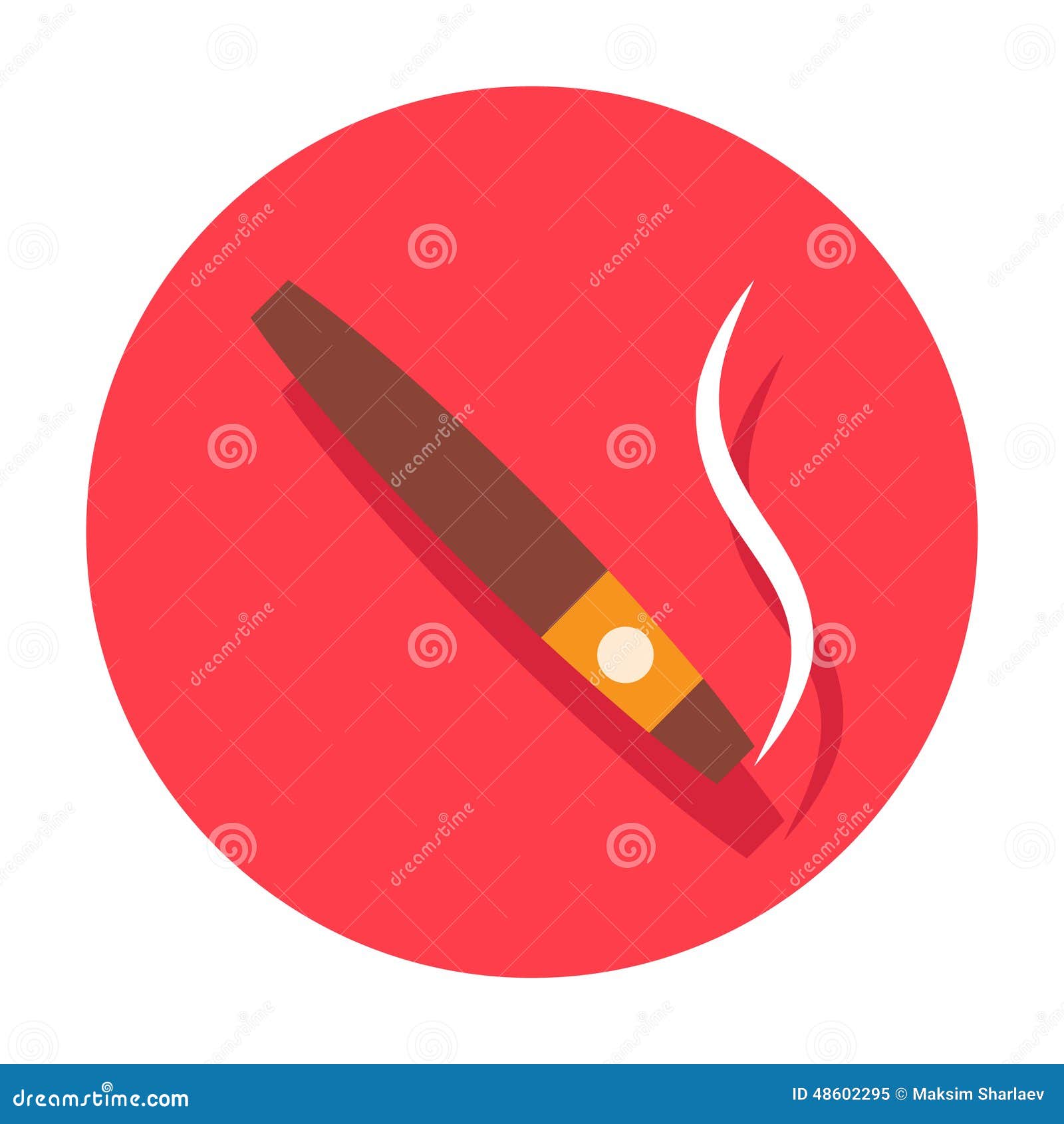 Cigar icon stock vector. Illustration of cigar, death - 48602295