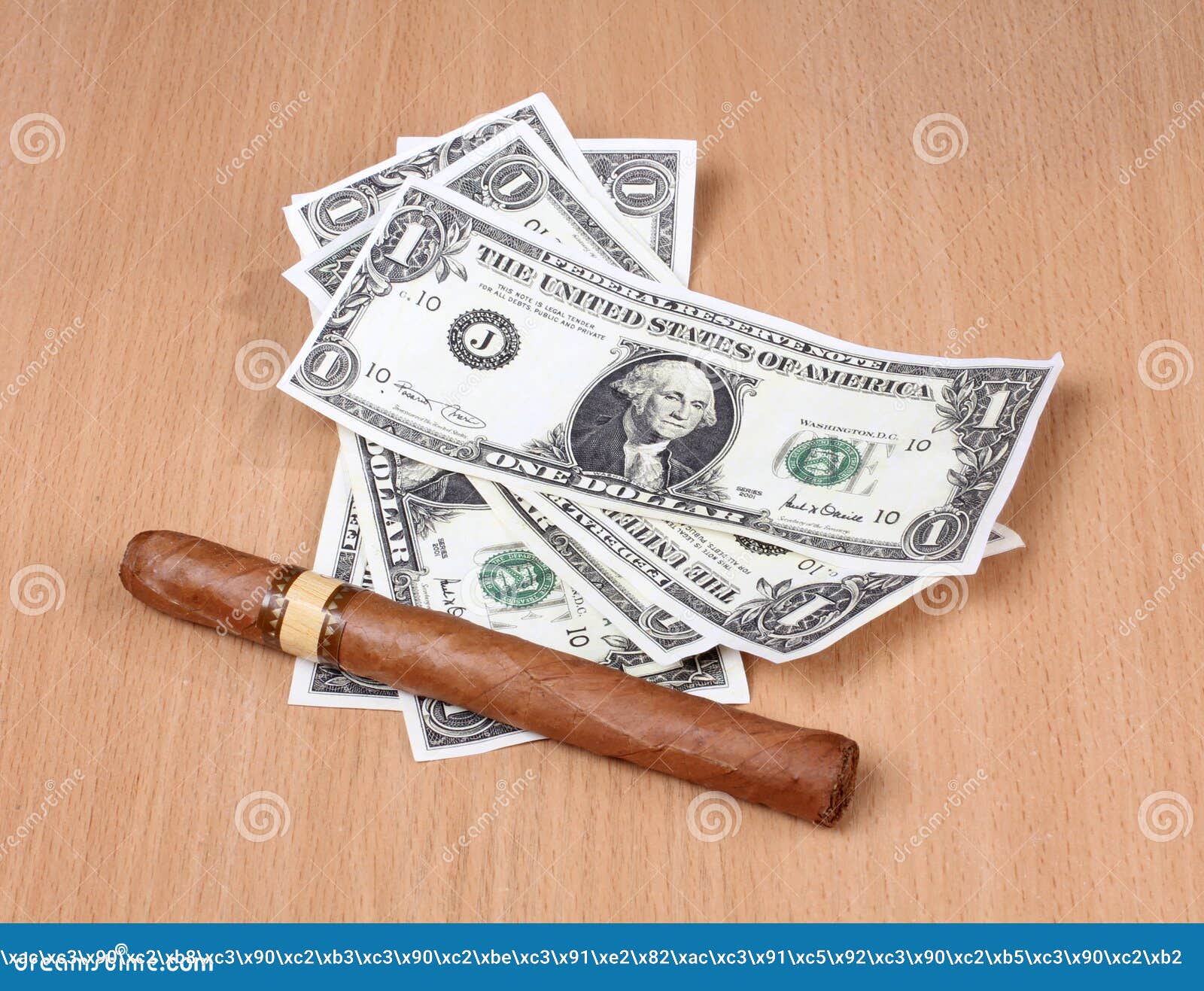 Cigar and paper money stock photo. Image of handmade - 23480458