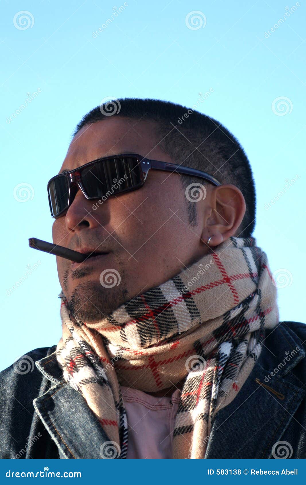 Cigar Smoker stock photo. Image of black, good, handsome - 583138