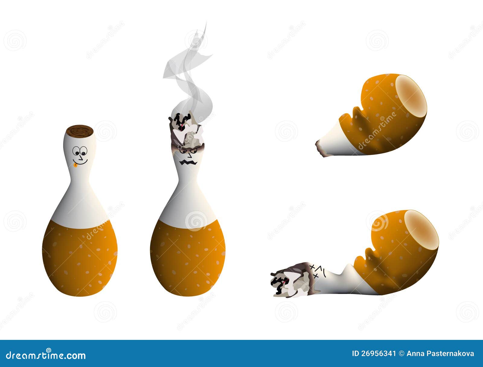 Smiling Cigarette Cartoon. Stock Photo | CartoonDealer.com #88172898