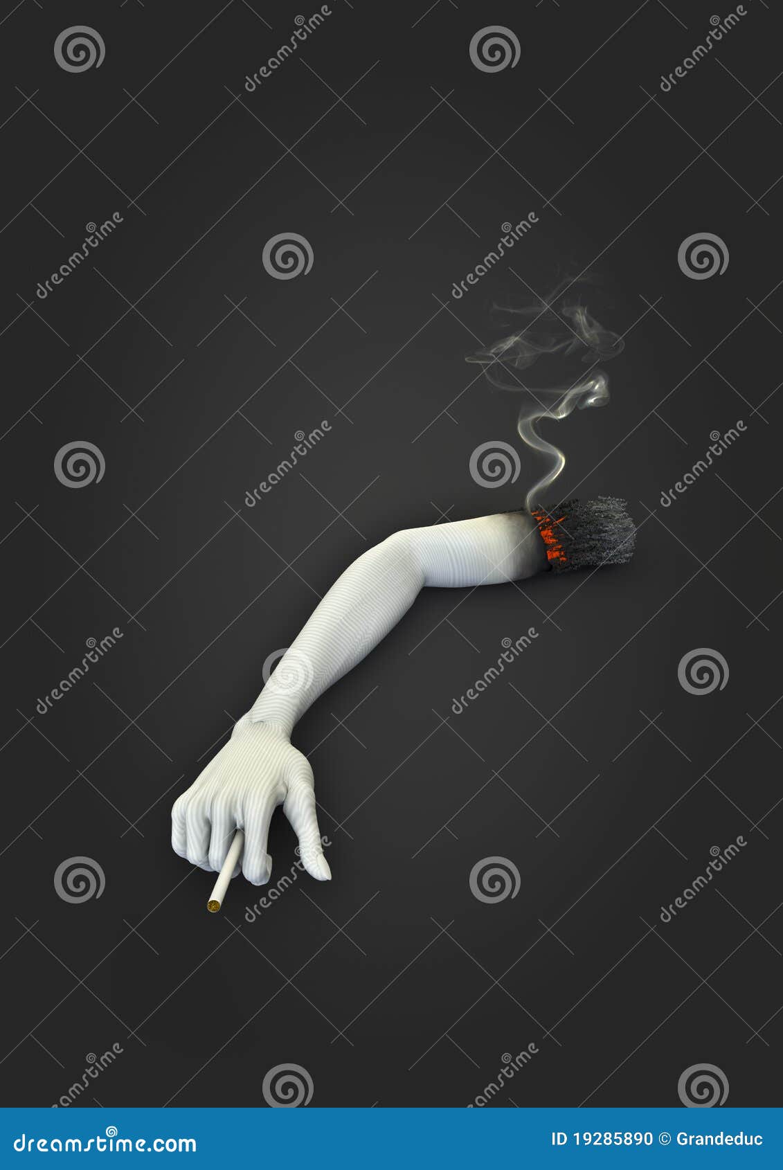 Cigarette arm stock illustration. Illustration of finger - 19285890