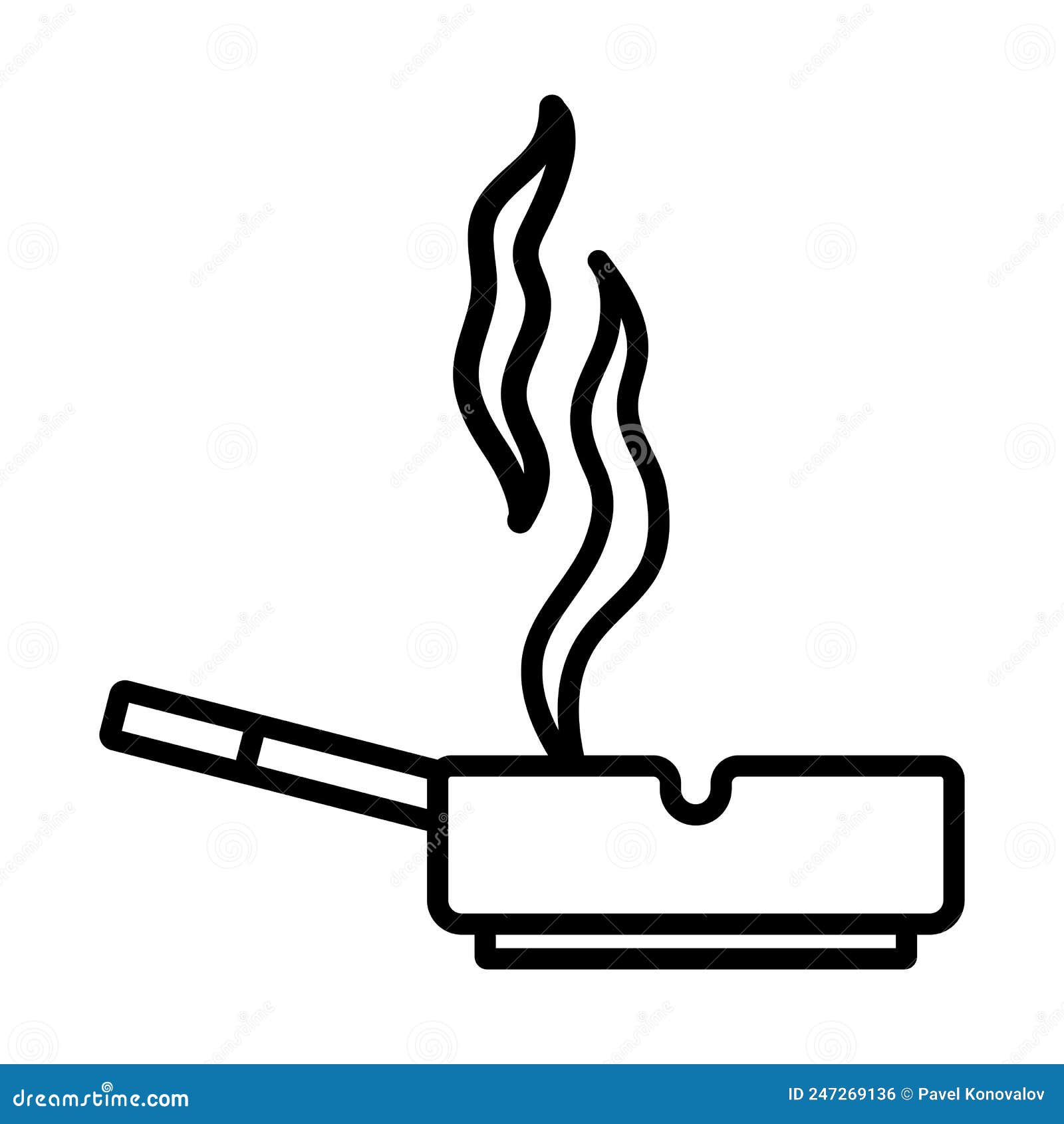Cigarette in an Ashtray Icon Stock Vector - Illustration of caticons ...