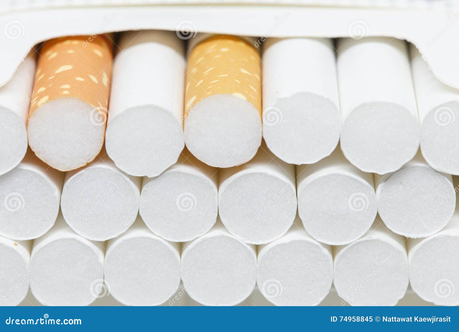 Cigarette in the Box stock image. Image of texture, abstract - 74958845