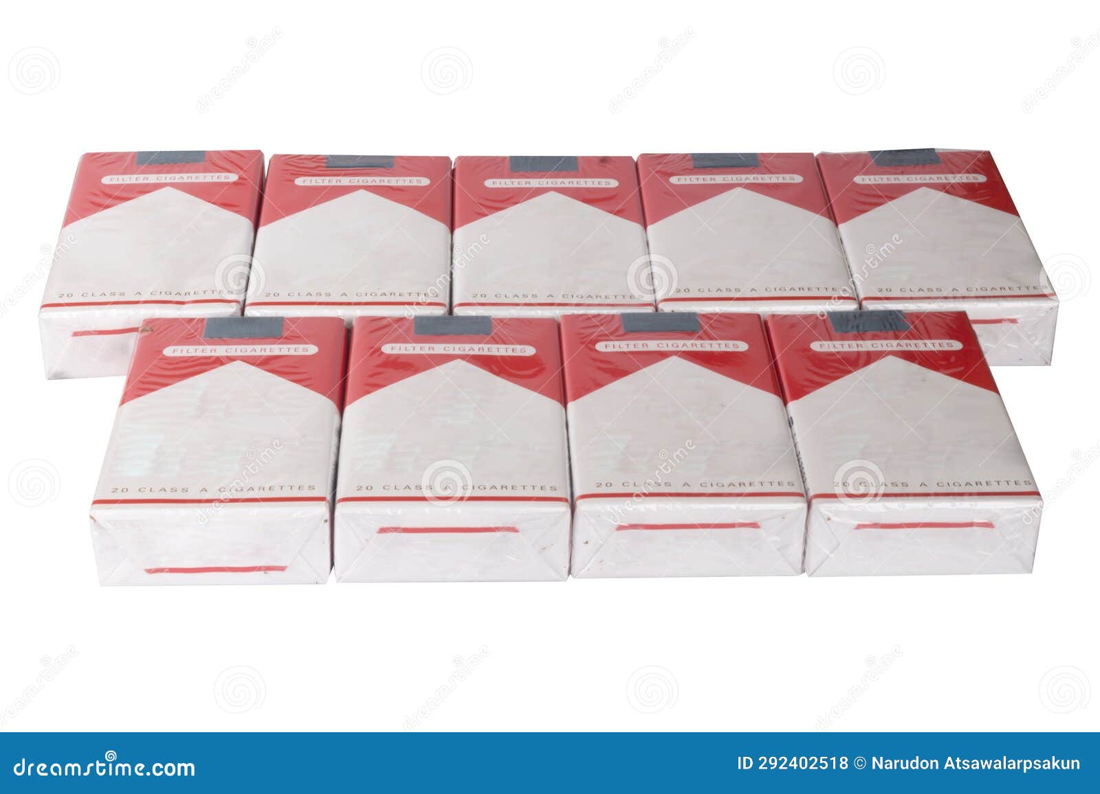 Cigarette Box Isolated on White Background Stock Photo - Image of case ...