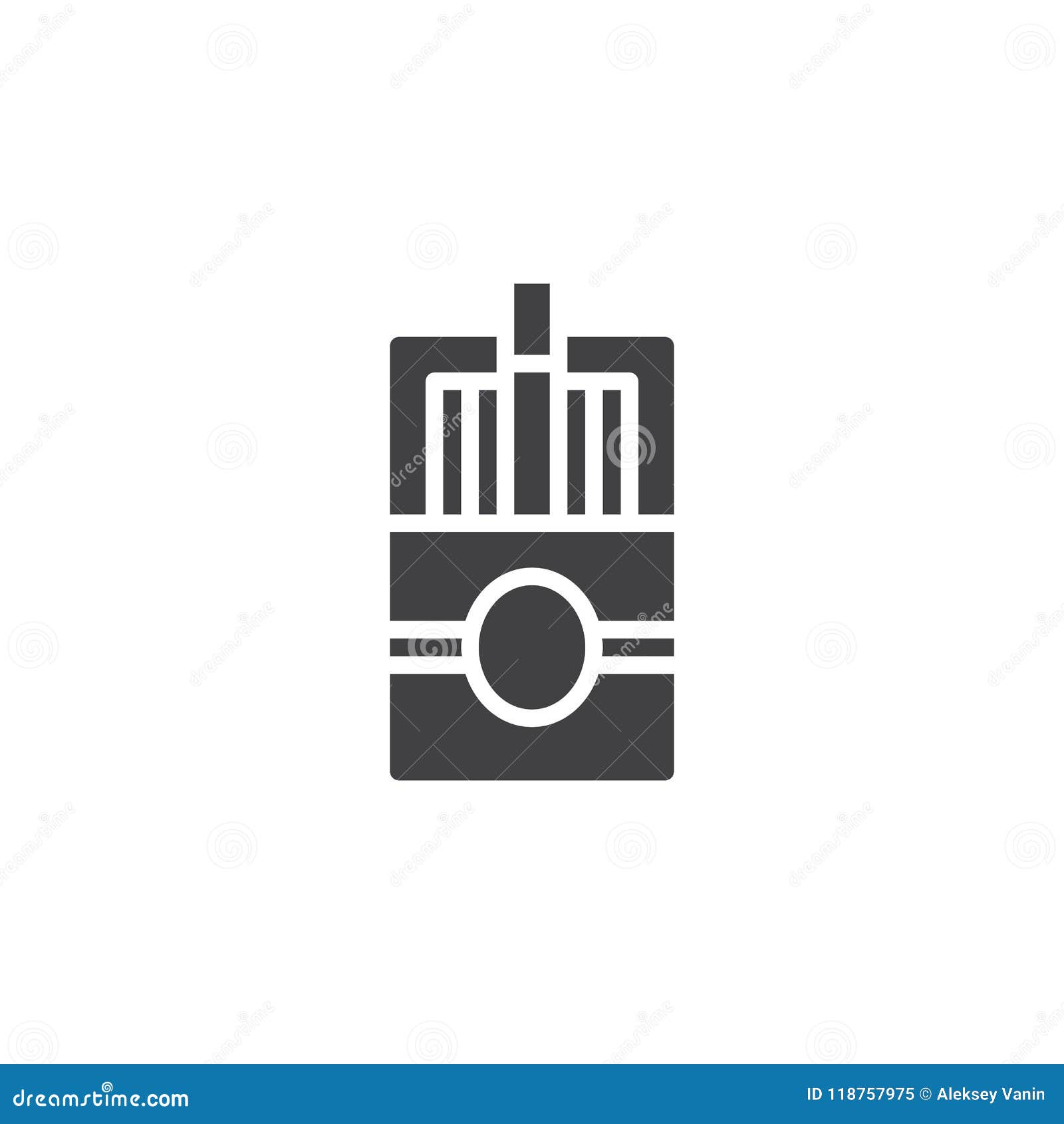 Cigarette box vector icon stock vector. Illustration of filter - 118757975