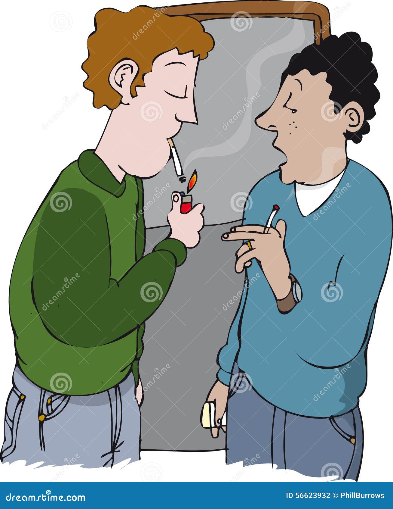 Cigarette break stock vector. Illustration of break, lighting - 56623932