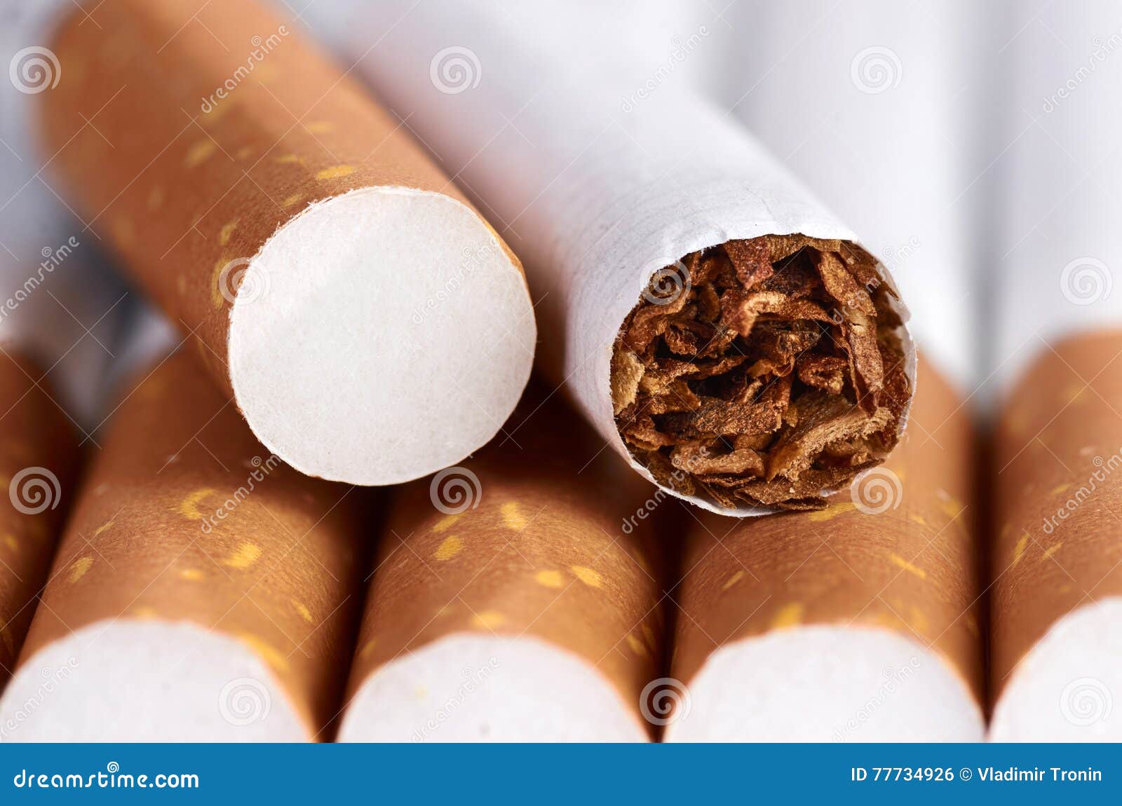 Cigarette with Brown Filter Stock Photo - Image of illness, unhealthy ...