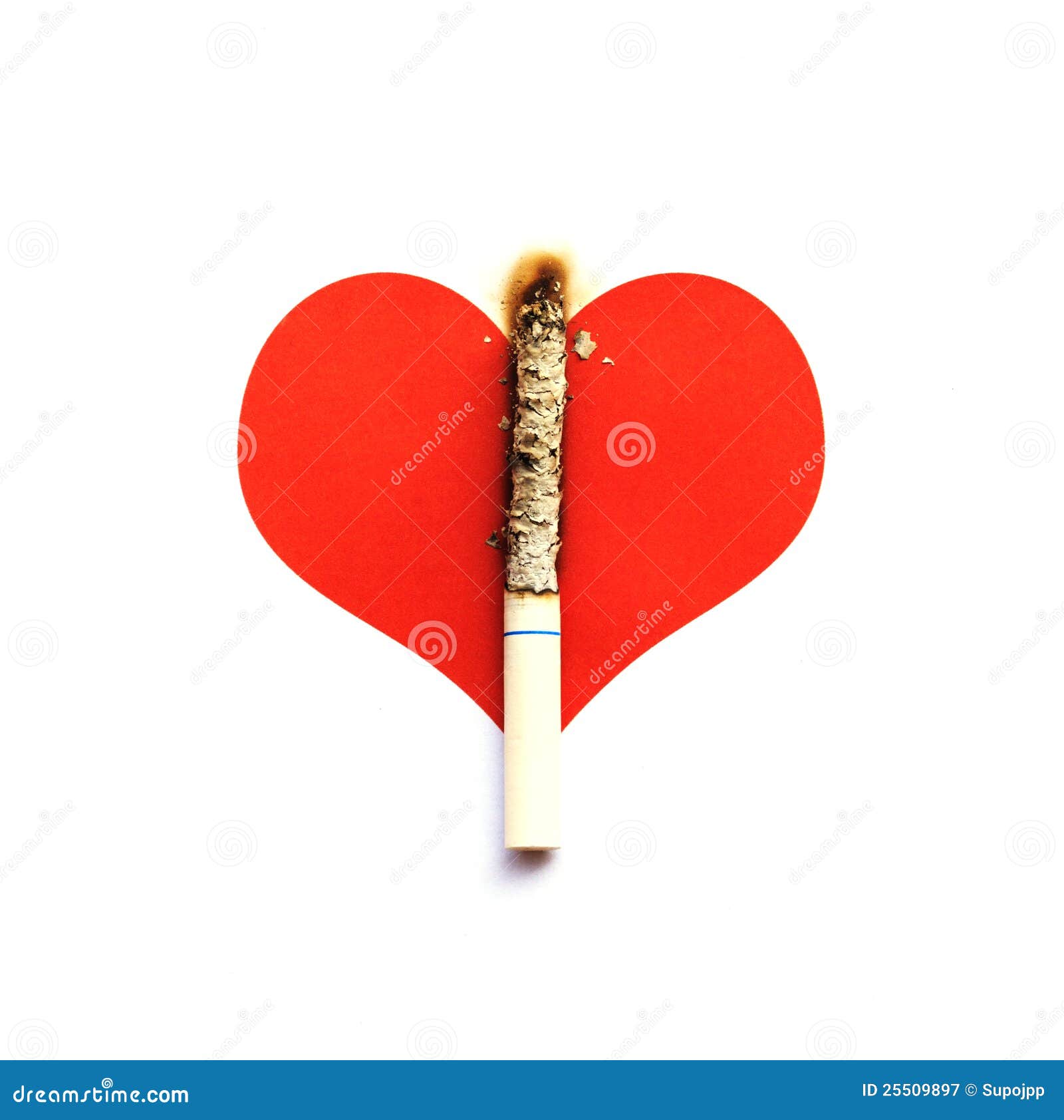 Cigarette With The Heart Shape Royalty-Free Stock Image | CartoonDealer ...