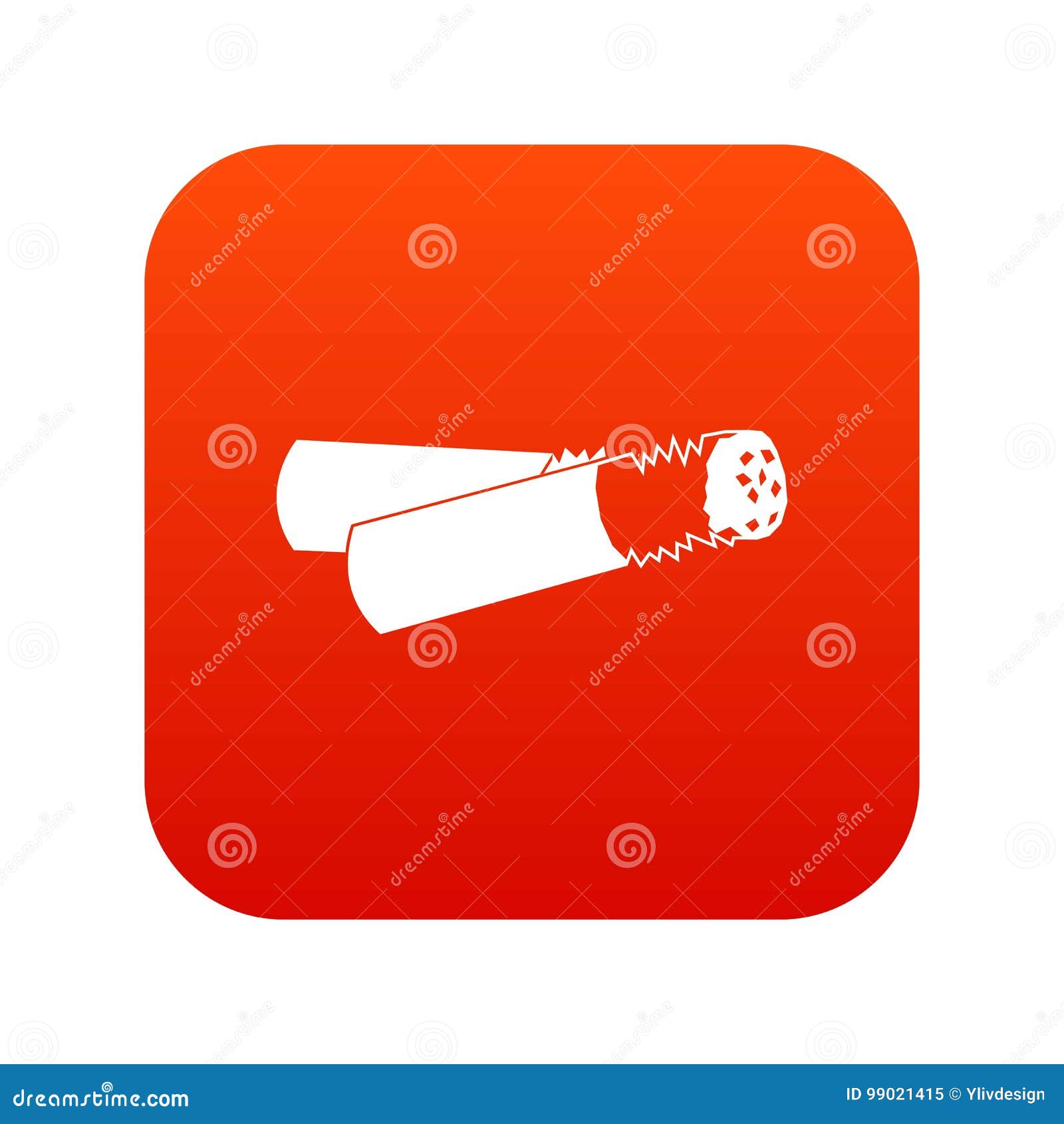 Cigarette icon digital red stock vector. Illustration of closeup - 99021415