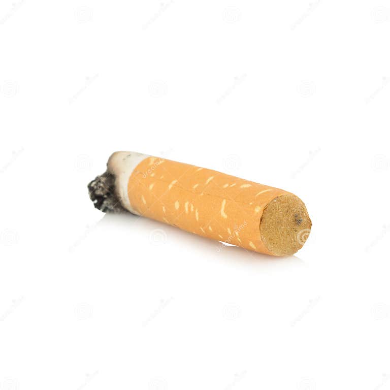 Cigarette Single Isolated on White Background Stock Image - Image of ...