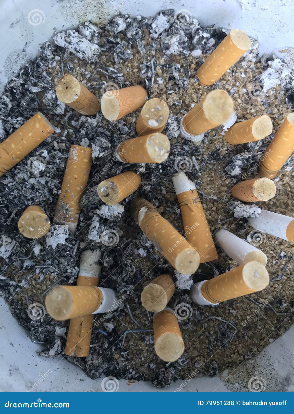 Cigarette Butts Discarded in Ashtray Stock Photo - Image of death ...
