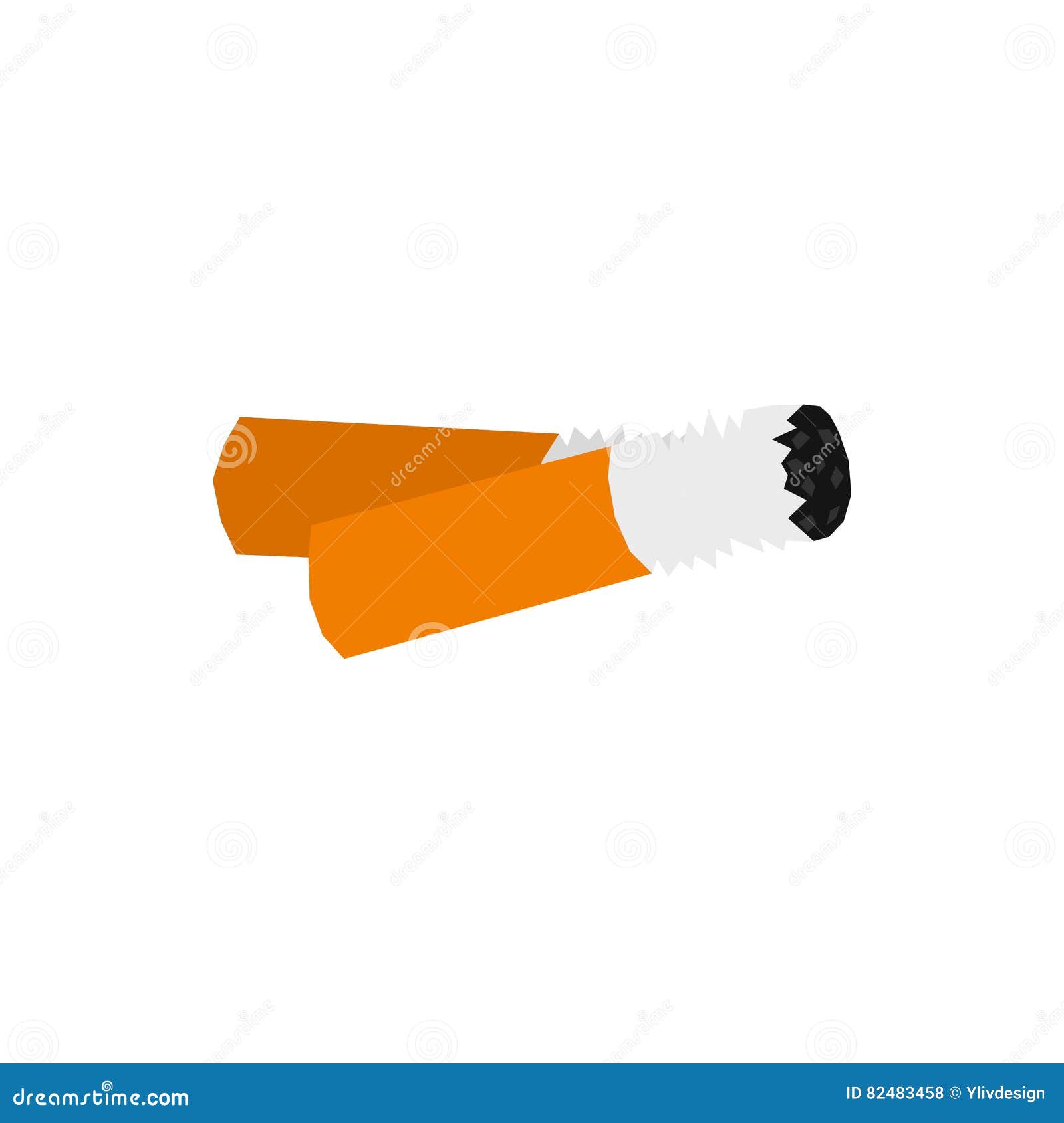 Cigarette Butts Icon, Flat Style Stock Vector - Illustration of design, burn: 82483458