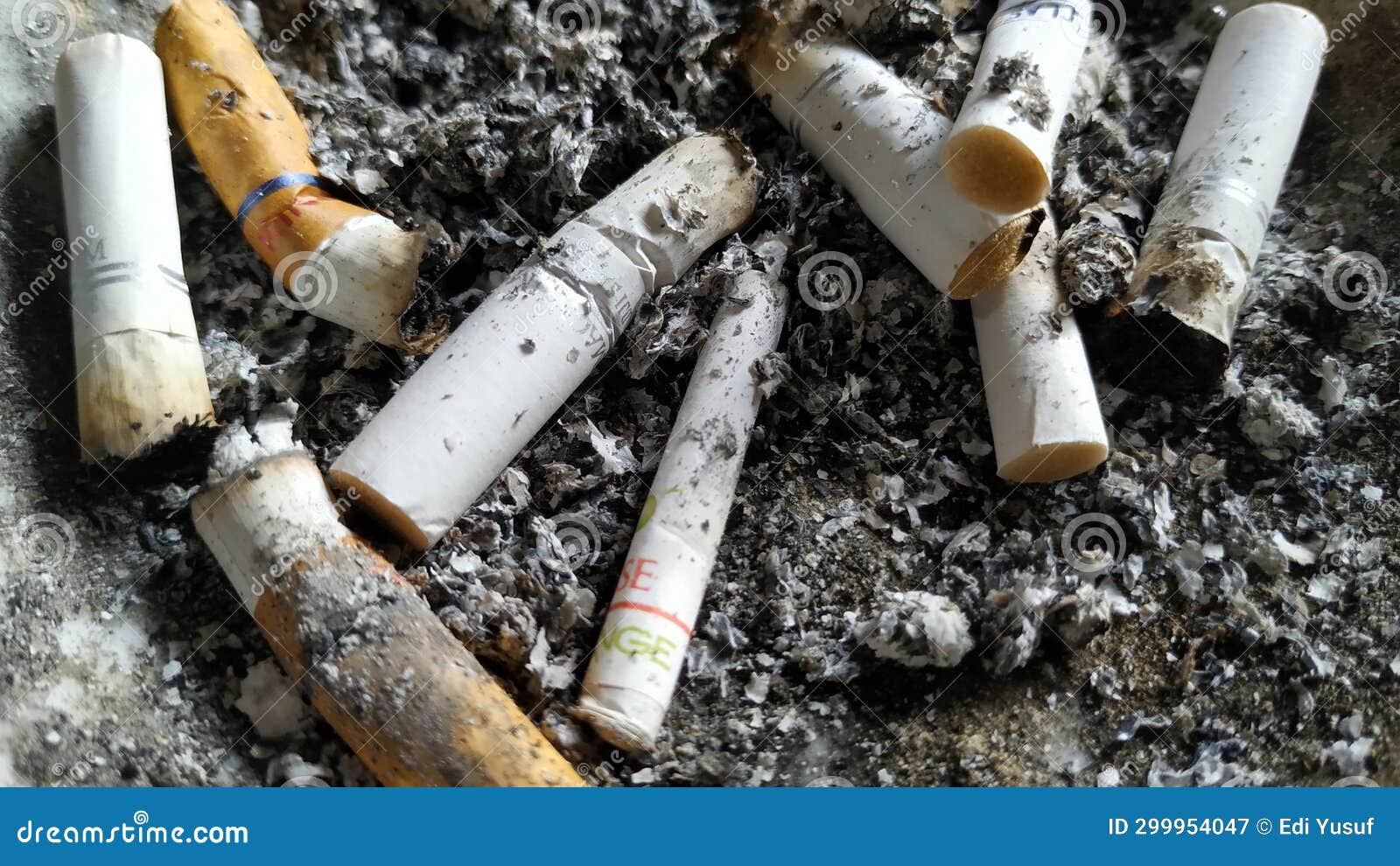 Lots of cigarette butts stock image. Image of smoking - 299954047