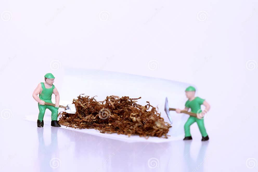 Cigarette Construction Miniature Figure Stock Photo - Image of ...