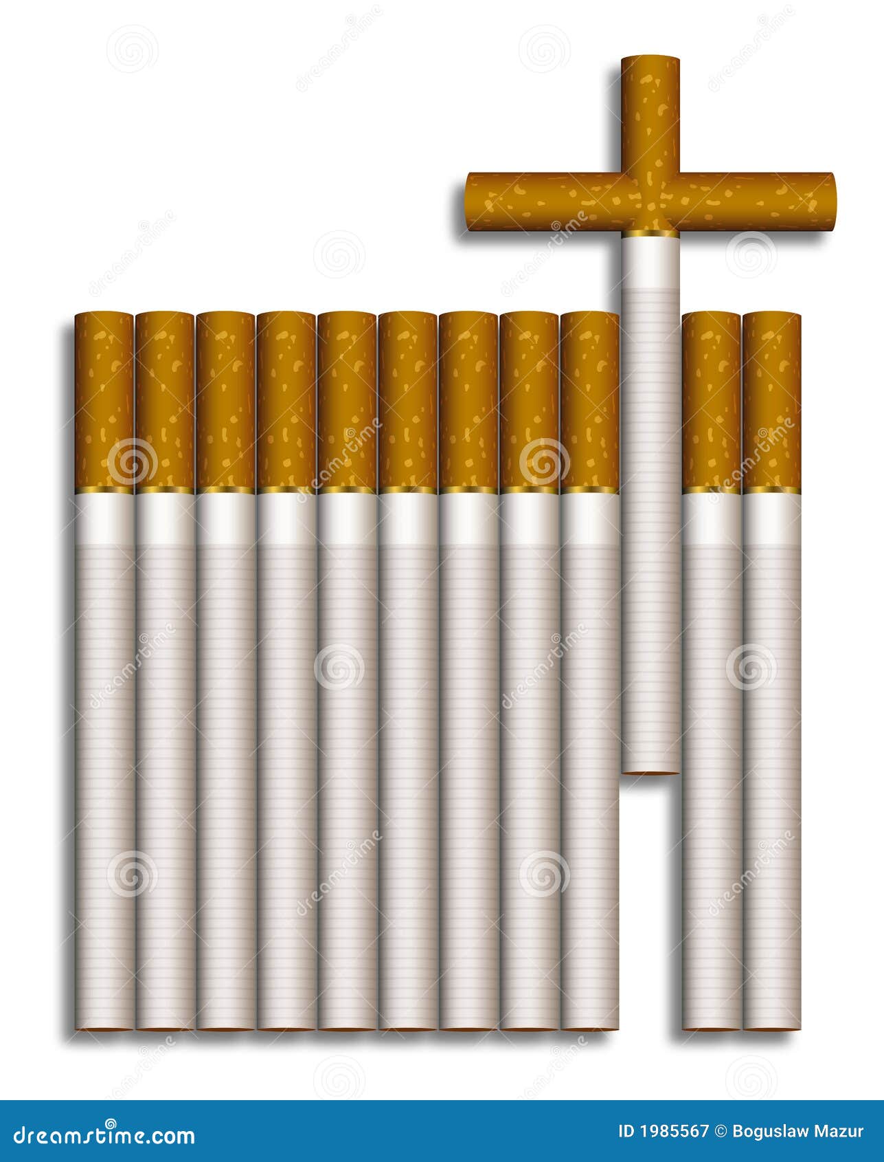 Cigarette cross stock illustration. Illustration of danger - 1985567