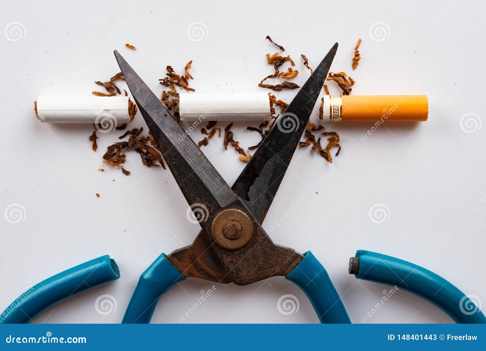 Cigarette Cut by Scissors Concept of Quitting Smoking Stock Image ...