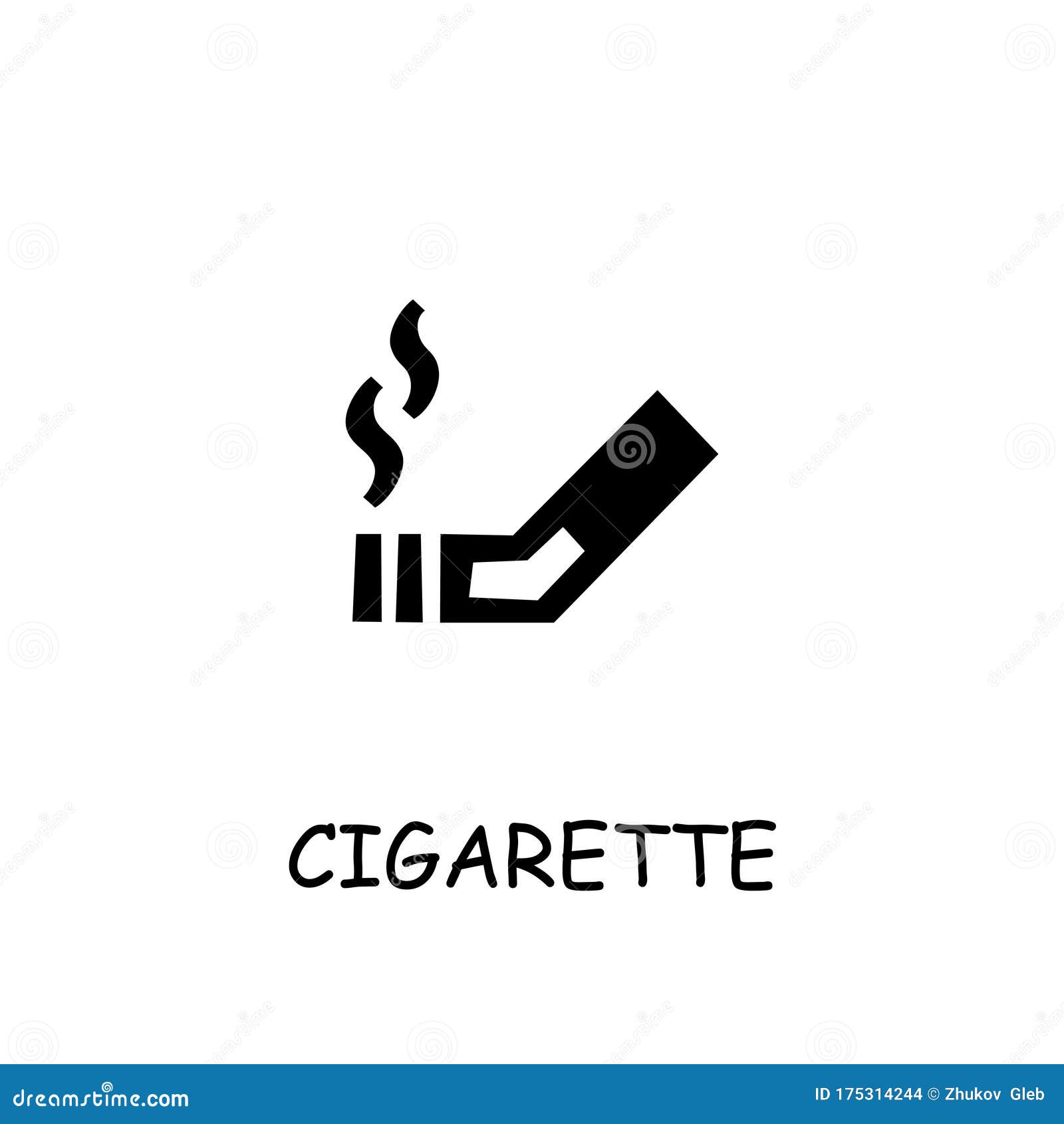 Cigarette flat vector icon stock illustration. Illustration of ...