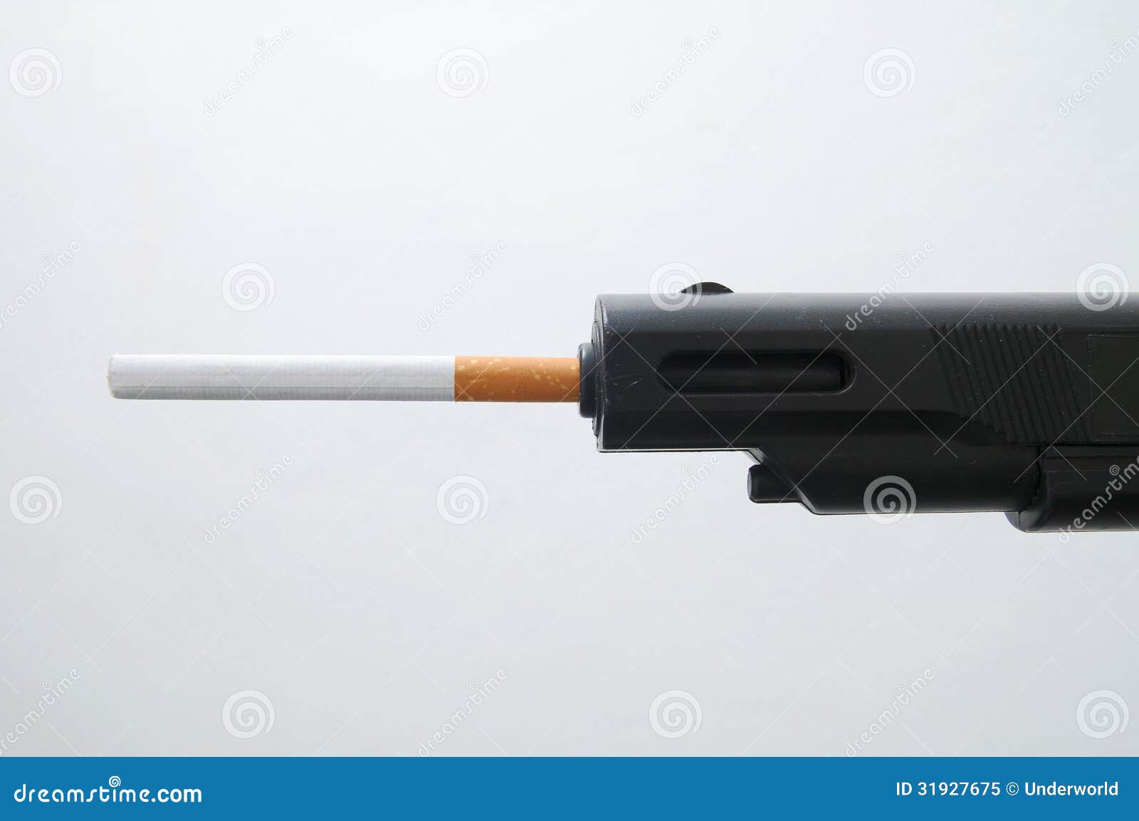 Cigarette and Gun stock image. Image of hand, people - 31927675