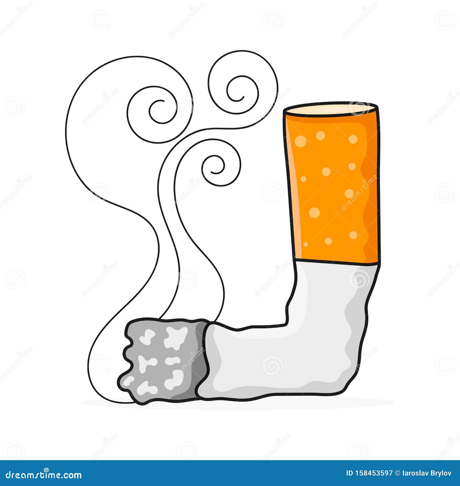 Cigarette Hand Drawing. Illustration of the Concept Stock Vector ...