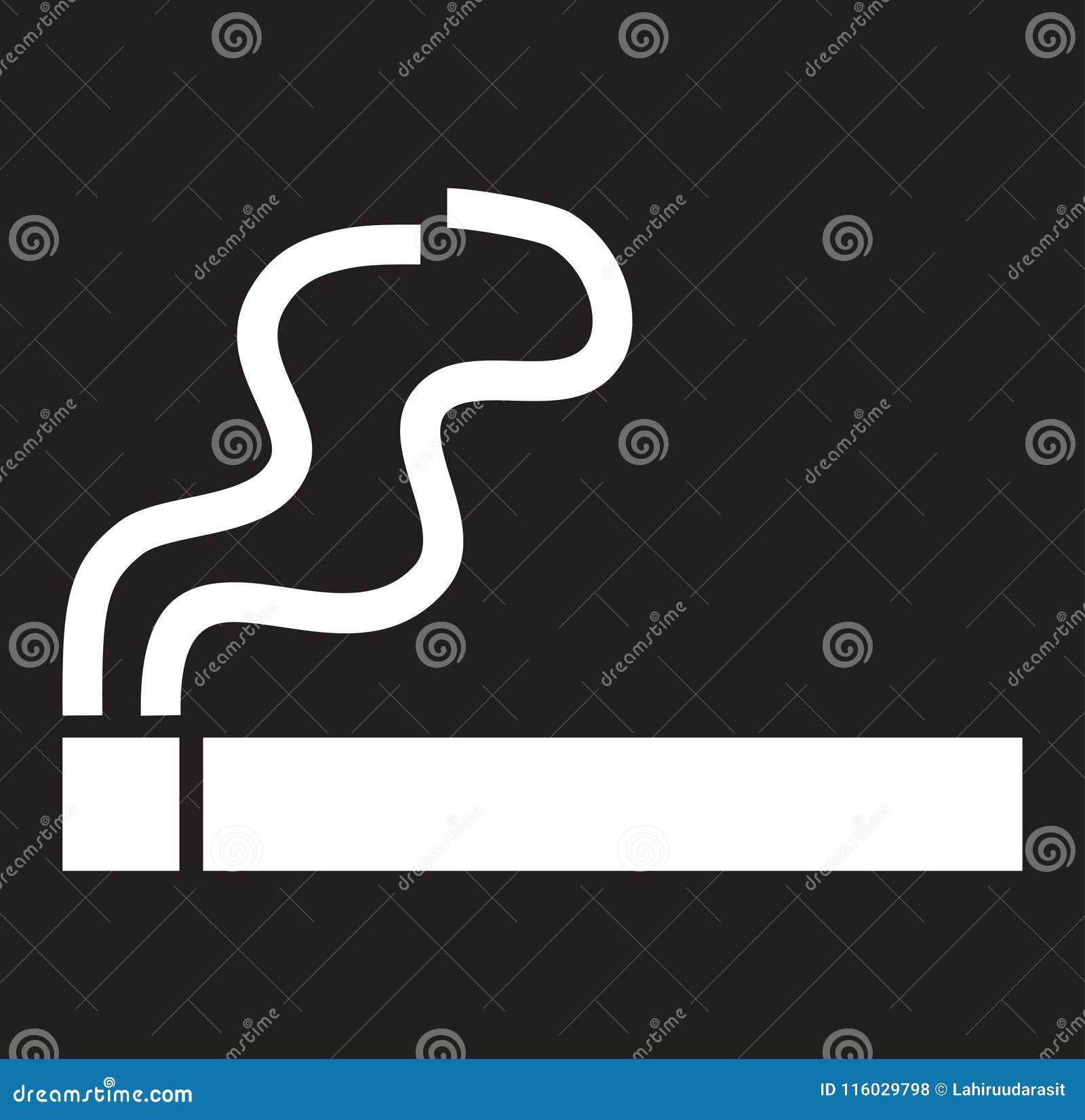 Cigarette icon flat icon stock vector. Illustration of drinking - 116029798