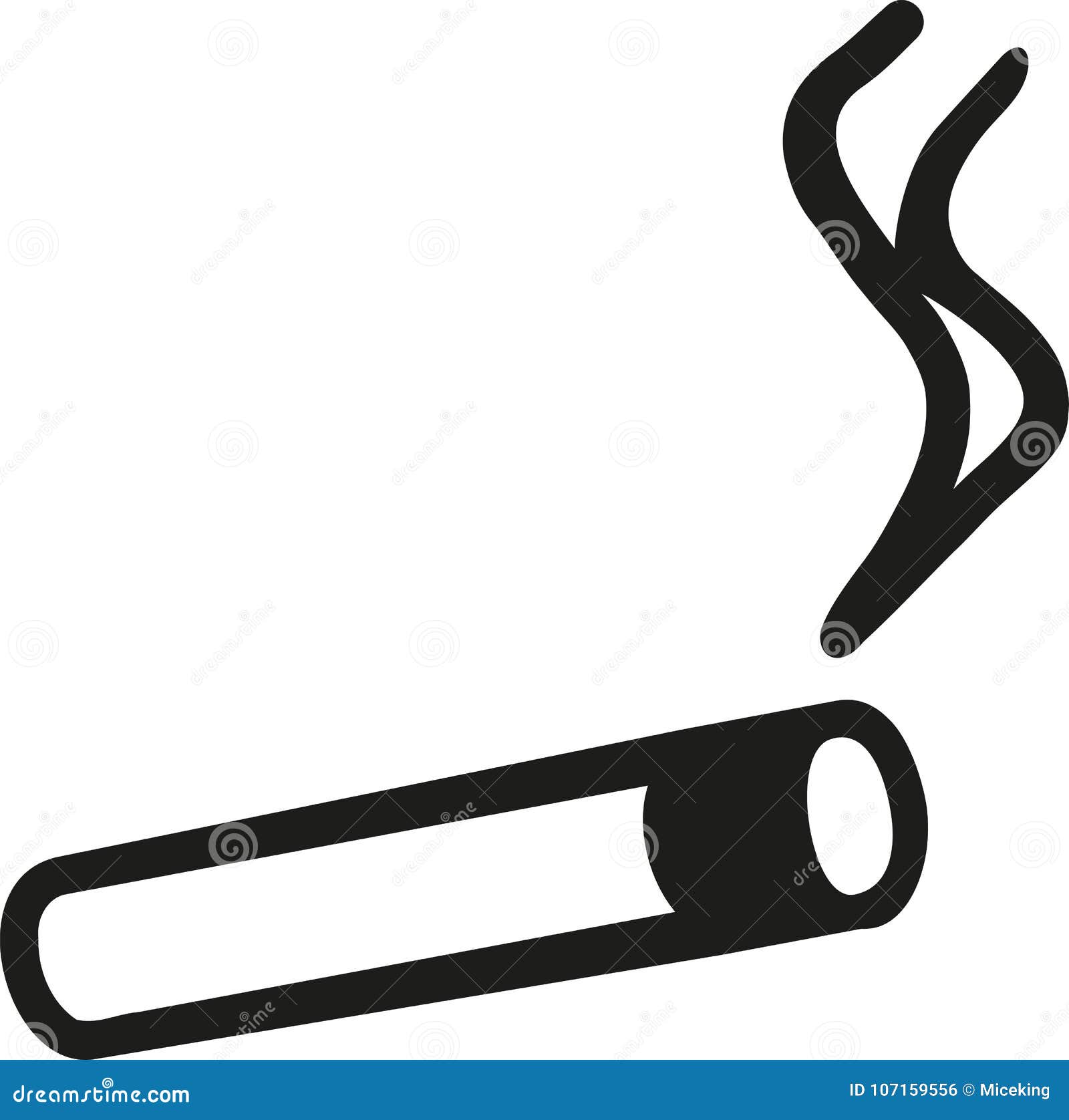 Cigarette Icon Perspective View Stock Vector - Illustration of habit ...