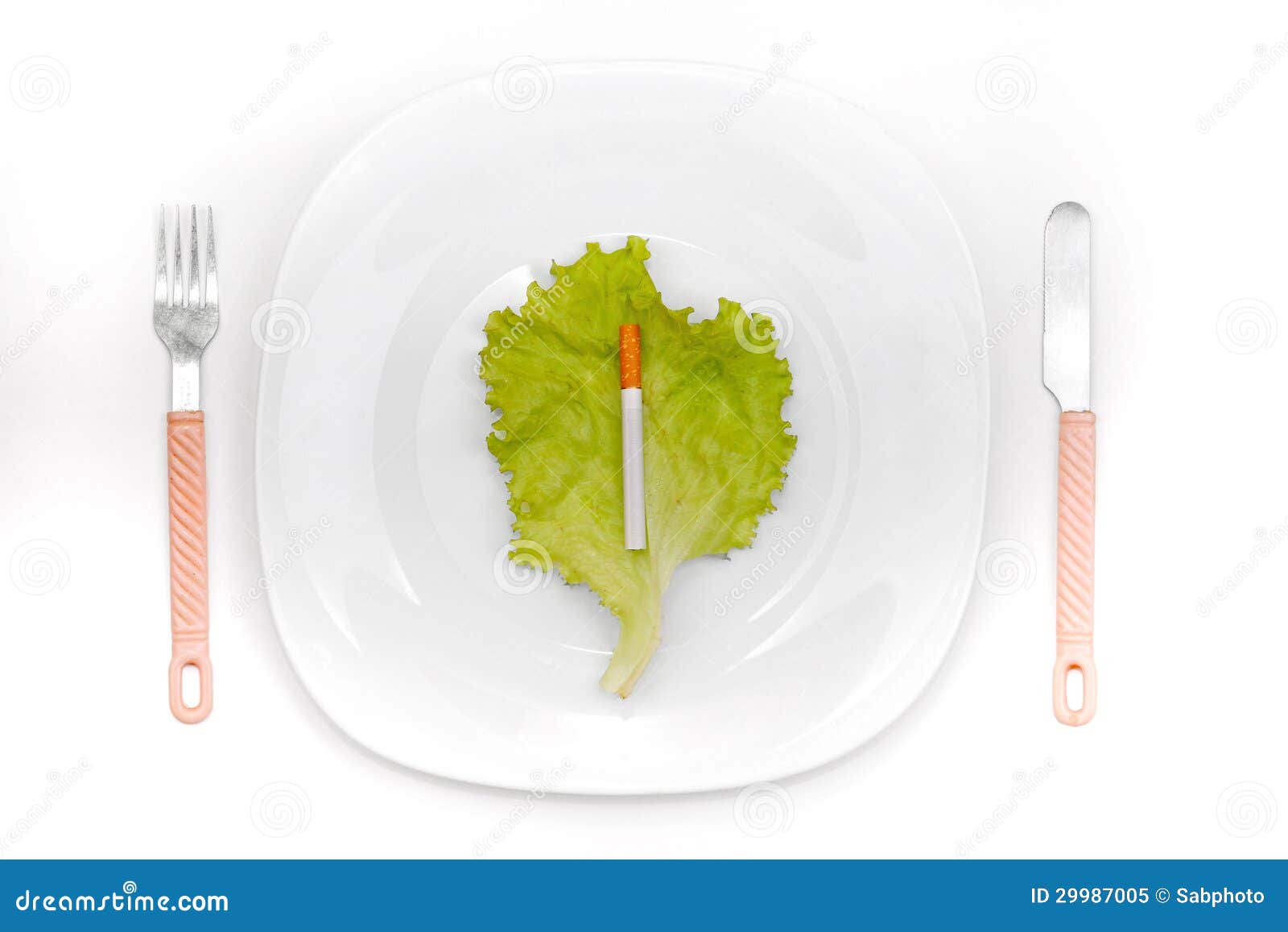 Cigarette on Dinner Plate stock image. Image of background - 29987005