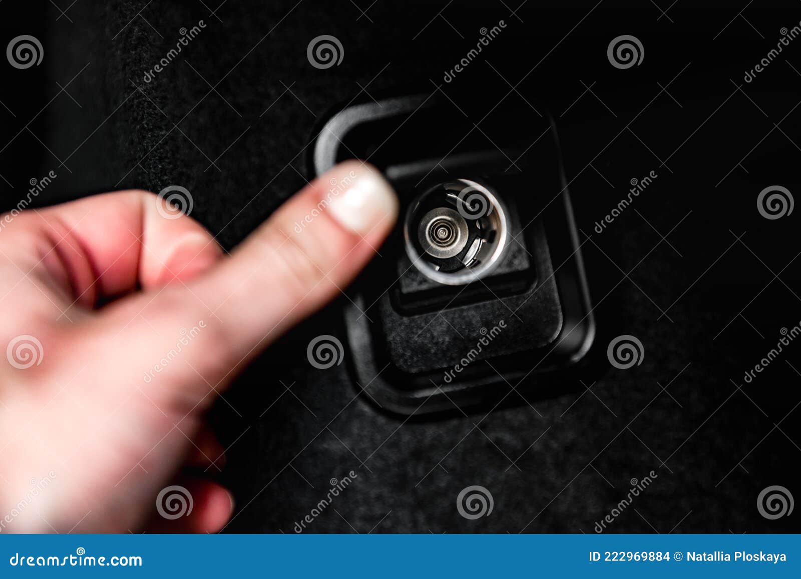 Cigarette Lighter of the Car 12 V. Stock Photo - Image of electric ...