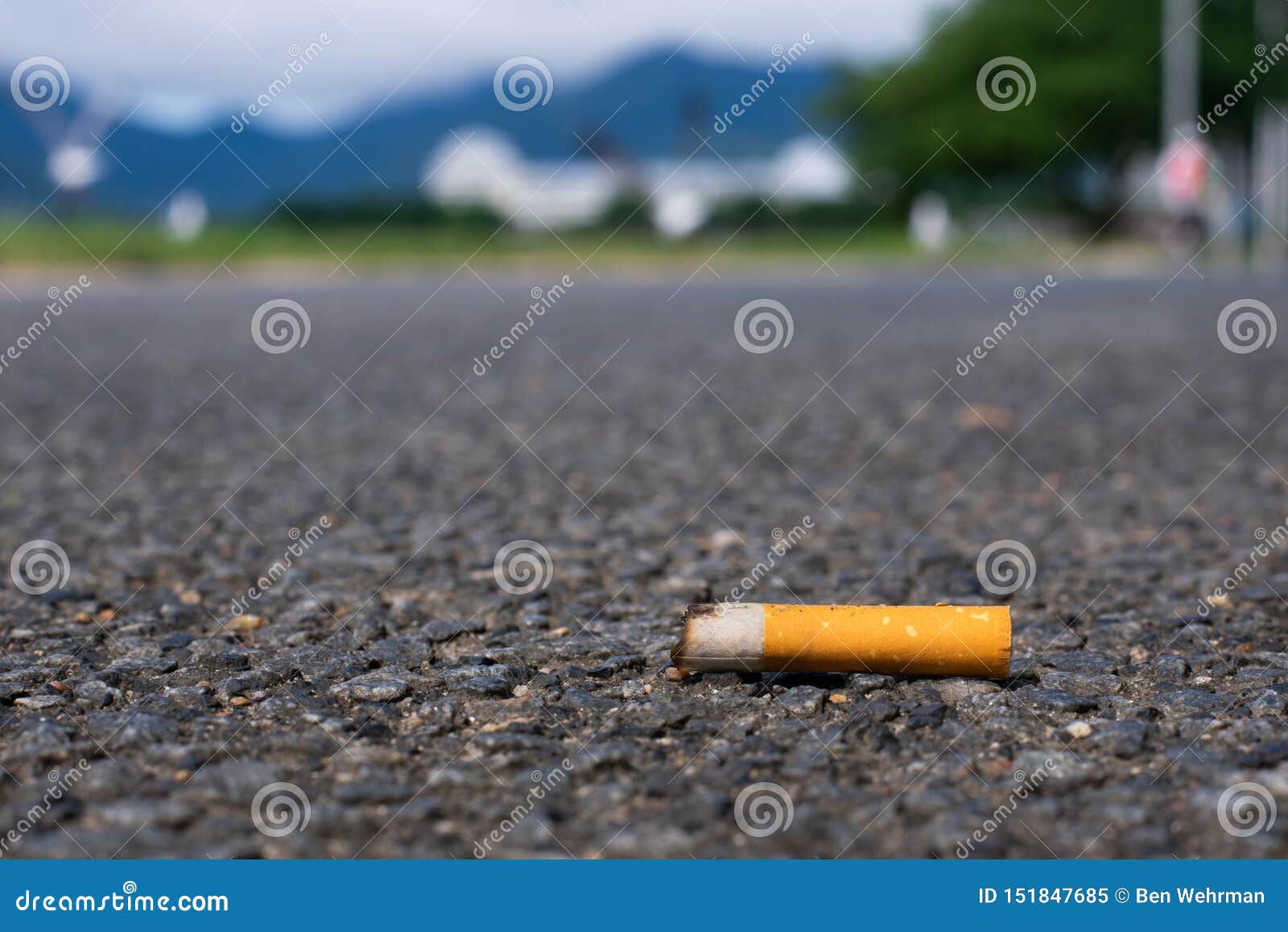 Cigarette Littered on Sidewalk Stock Image - Image of polluting, people ...