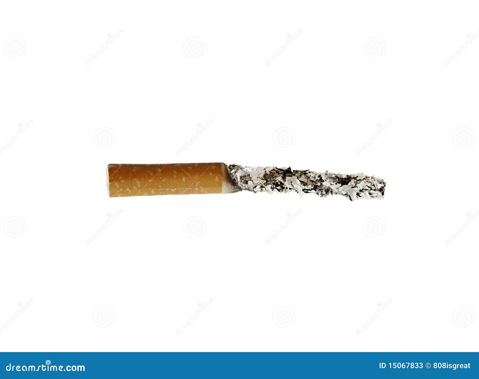 Cigarette with long ash stock image. Image of product - 15067833