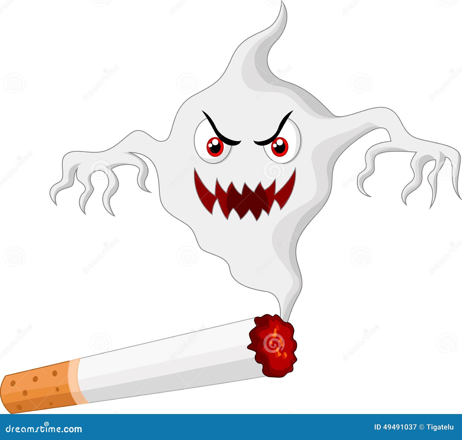 Nicotine Monster Smoking Cravings Stock Illustration | CartoonDealer ...