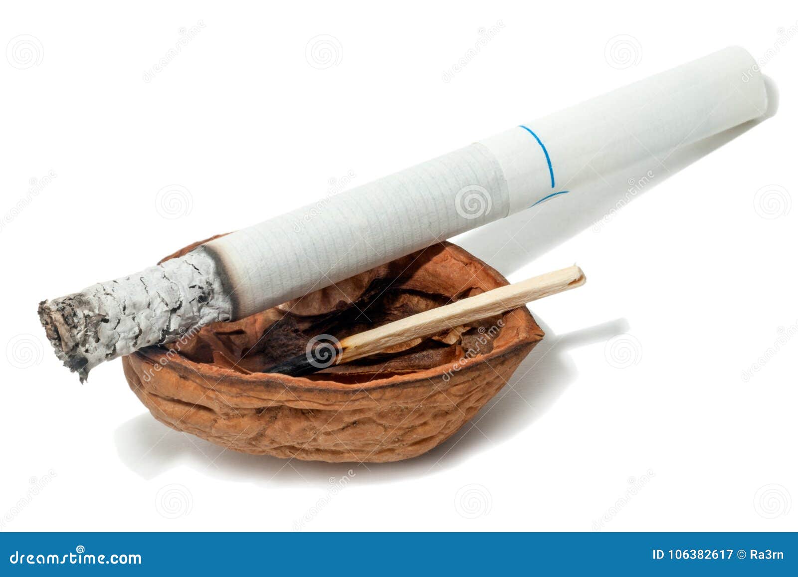 Cigarette with Nutshell Shell Stock Image - Image of shells, cigar ...