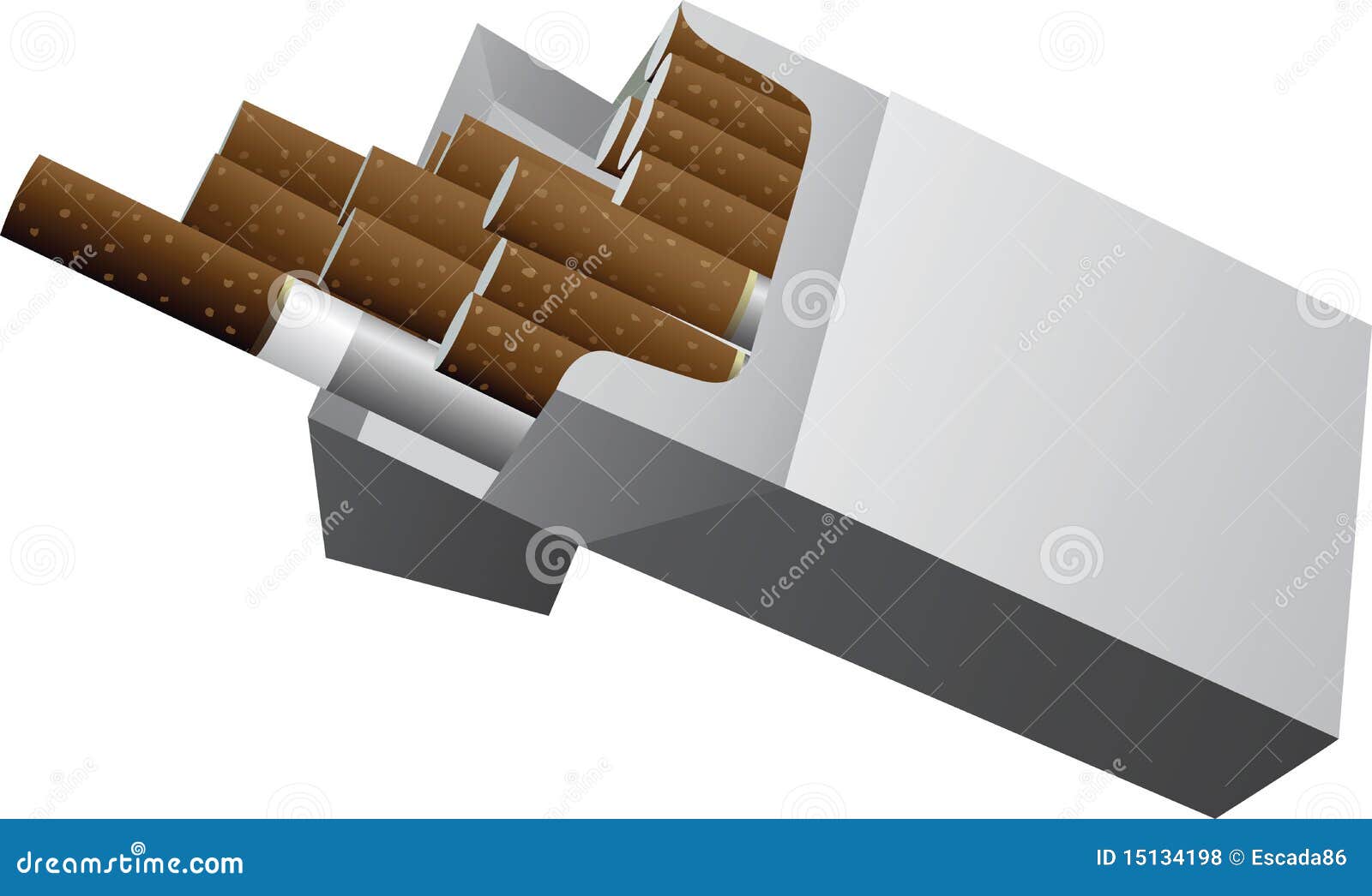Cigarette Packet stock vector. Illustration of template - 15134198