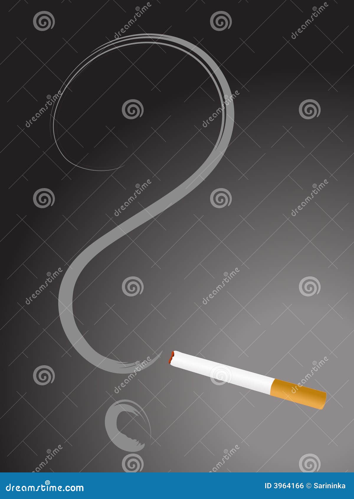 Cigarette With Question Mark Vector Illustration | CartoonDealer.com ...