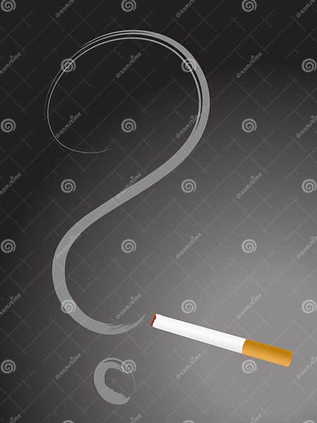 Cigarette with Question Mark Stock Vector - Illustration of detrimental ...