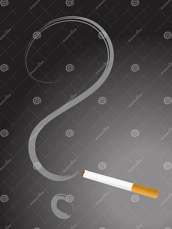 Cigarette with Question Mark Stock Vector - Illustration of detrimental ...