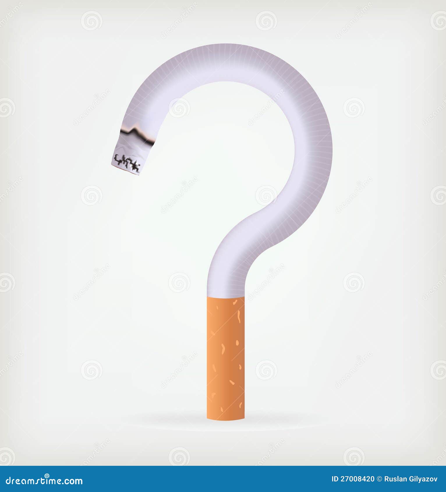 Cigarette With Question Mark Vector Illustration | CartoonDealer.com ...