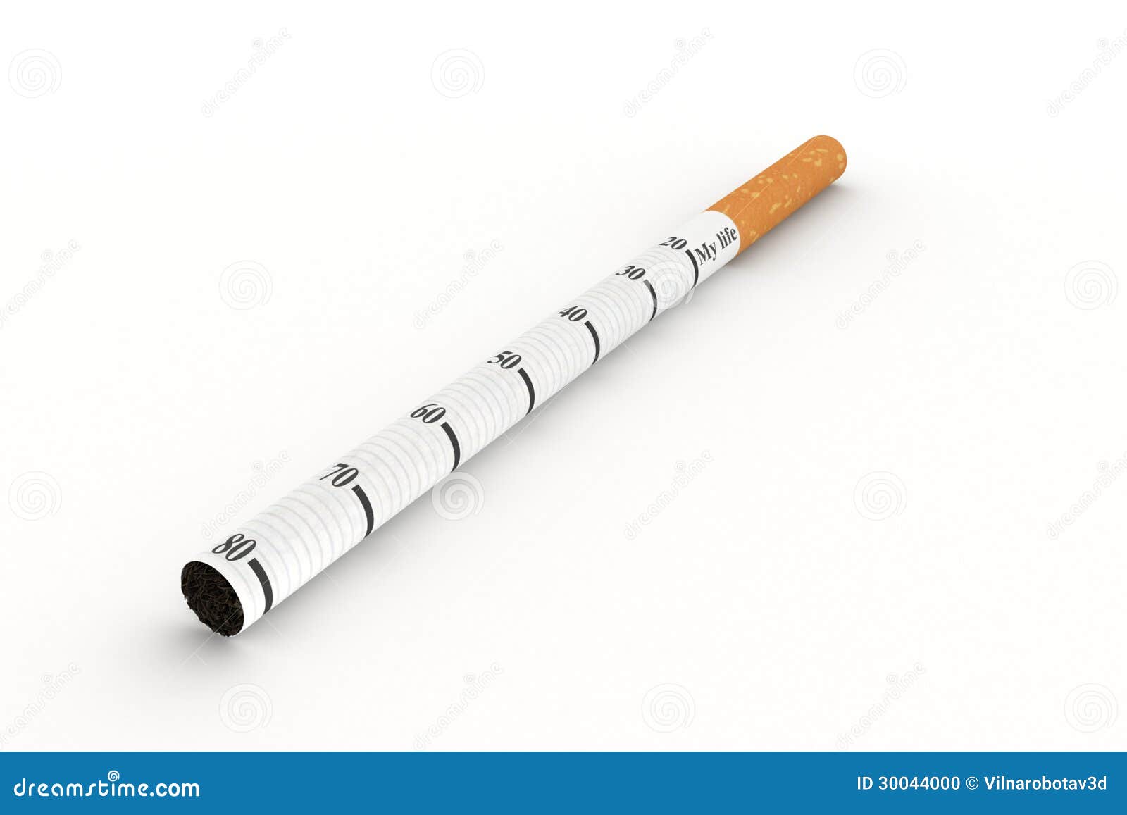 The cigarette stock illustration. Illustration of cancer - 30044000