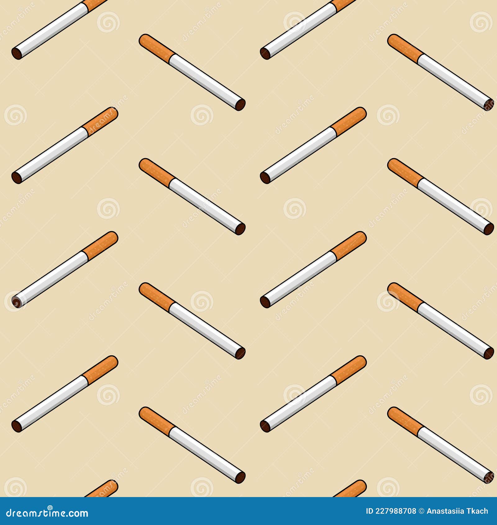 Cigarette Seamless Pattern stock vector. Illustration of product ...