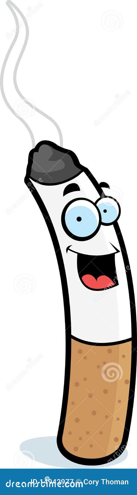 Cigarette Smiling stock vector. Illustration of addictive - 14942977