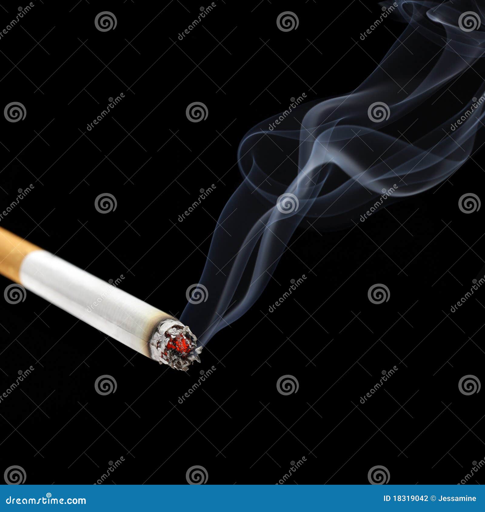 Cigarette smoke stock photo. Image of dark, disease, burn - 18319042