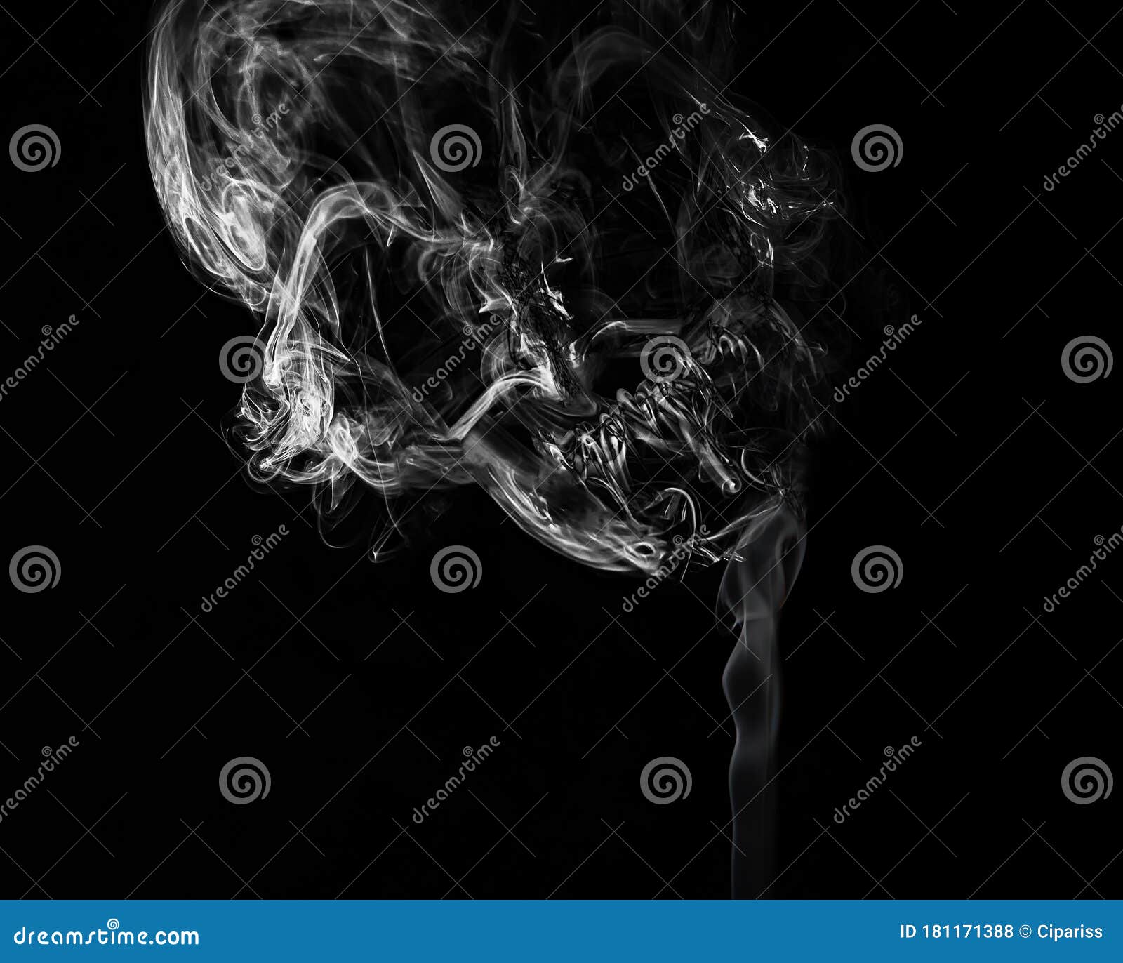 Cigarette Smoke Forming a Skull Shape Stock Photo - Image of devil ...