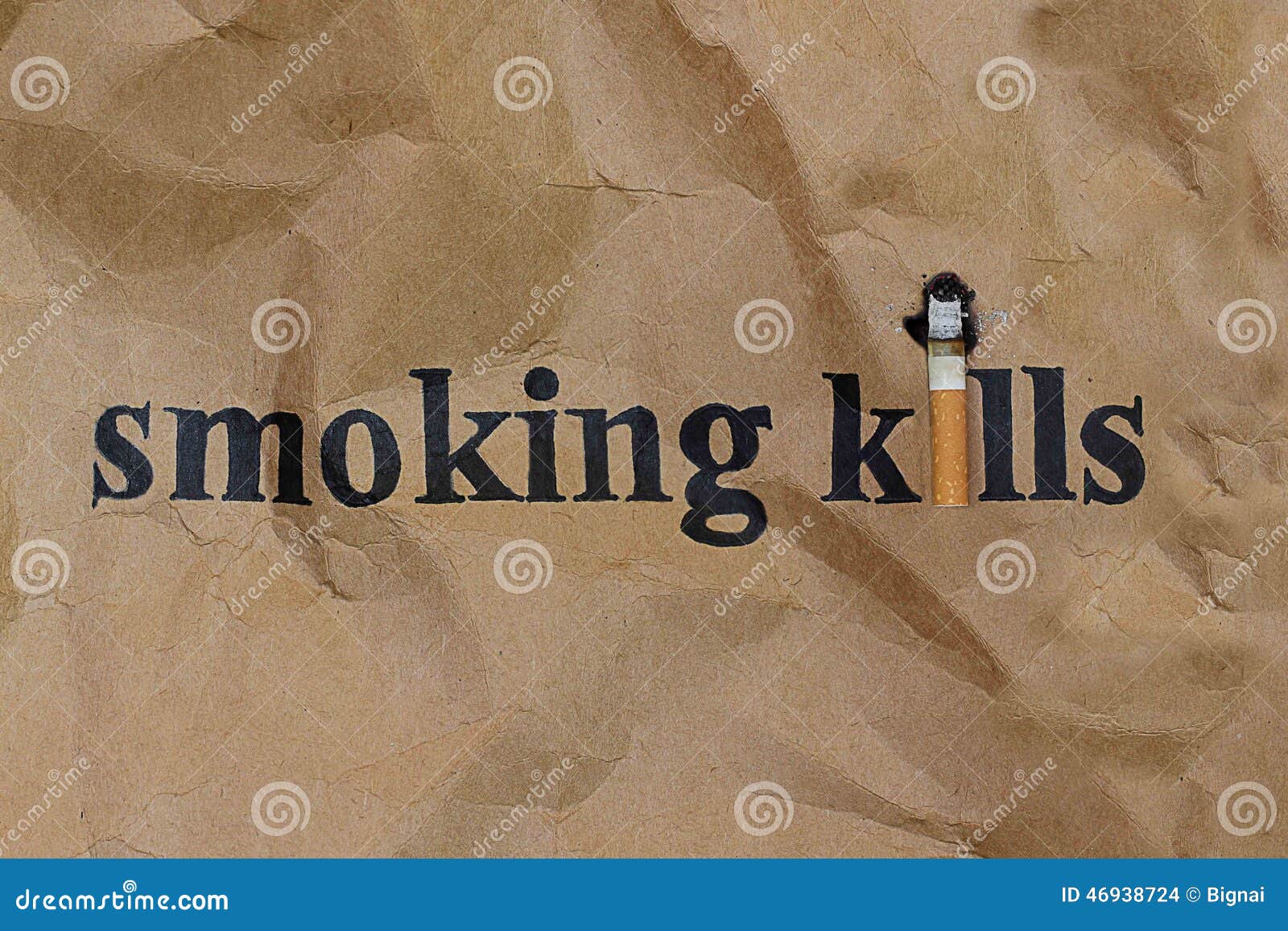Cigarette or Smoking Kills stock photo. Image of objects - 46938724