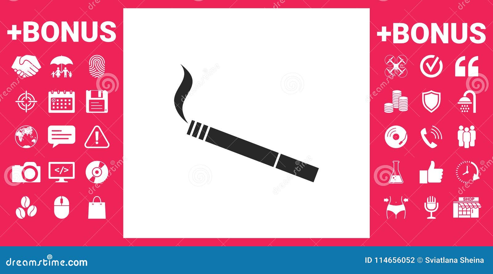 Cigarette symbol icon stock vector. Illustration of tobacco - 114656052
