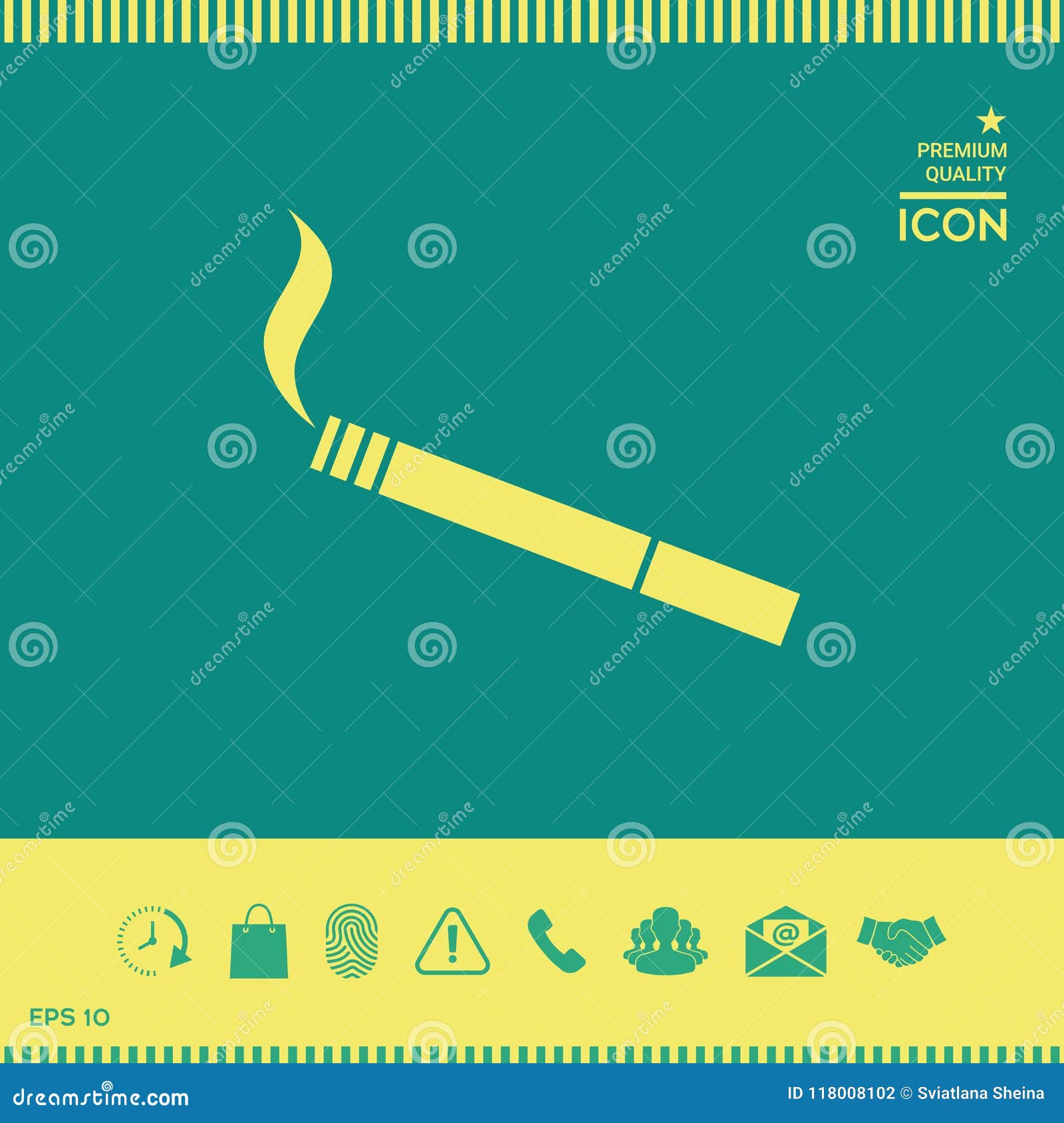 Cigarette symbol icon stock vector. Illustration of health - 118008102