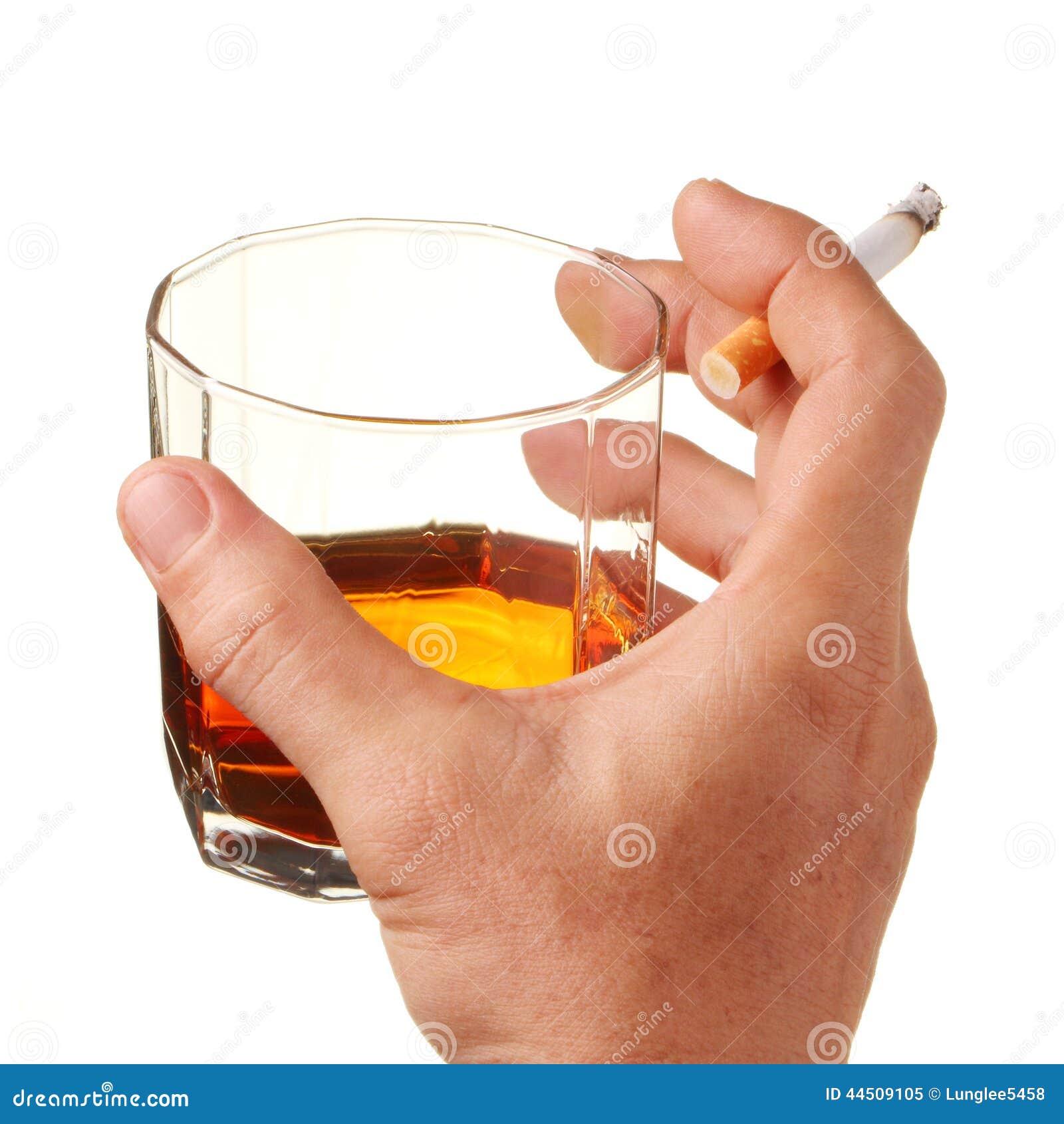Cigarette and Whisky...it S Unhealthy Stock Image - Image of illness ...